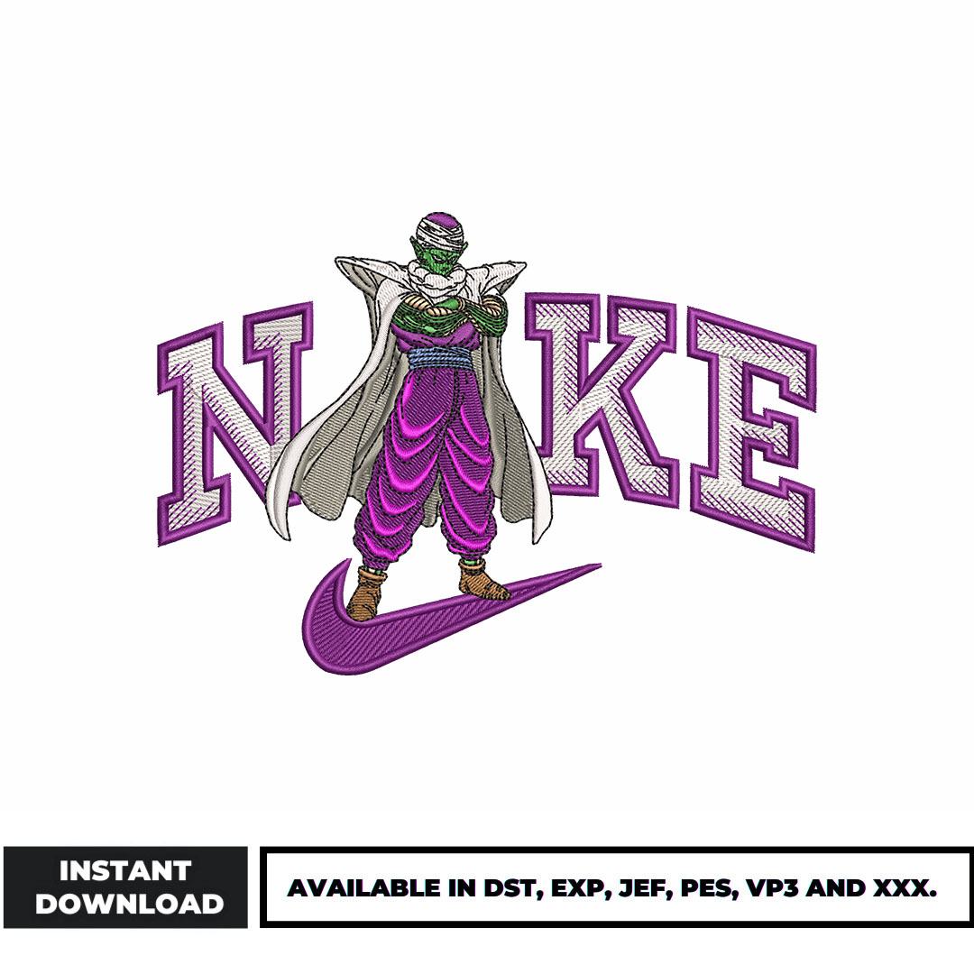 Nike Piccolo embroidery design, Dragonball embroidery, Logo | Inspire ...
