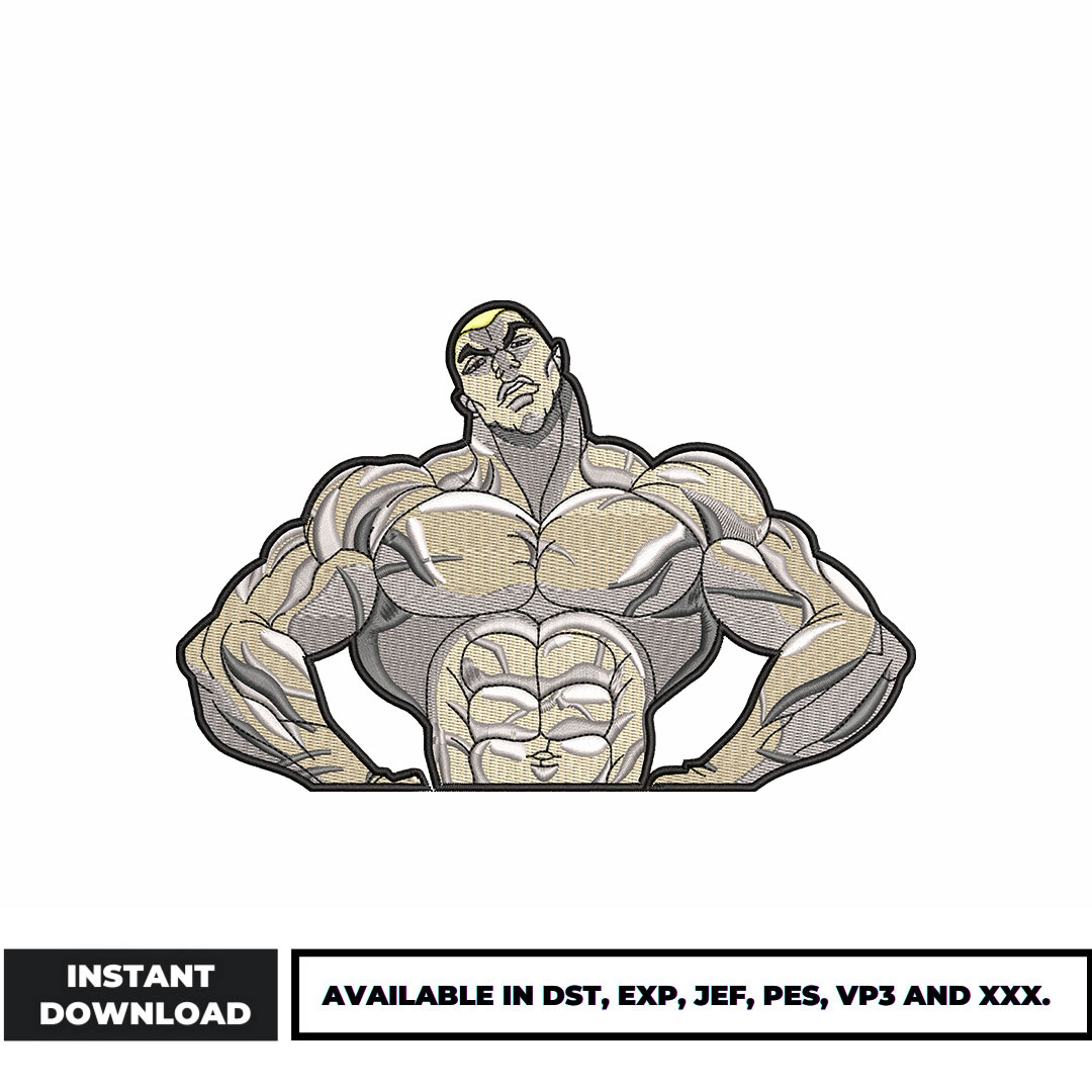 Jack Hanma embroidery design, Baki embroidery, Anime embroid | Inspire ...