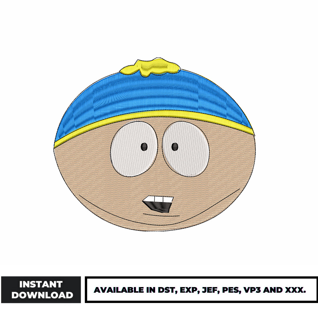 South Park face embroidery design, South Park embroidery, An | Inspire ...