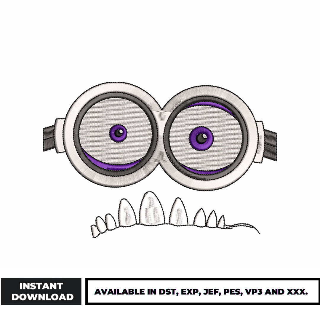 Minion Face embroidery design, Minion embroidery, Anime embr | Inspire ...