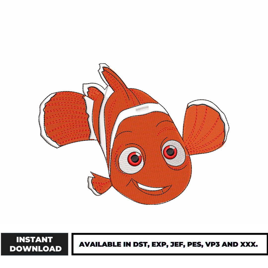 Disney nemo embroidery design, Nemo embroidery, Anime embroi - Inspire ...