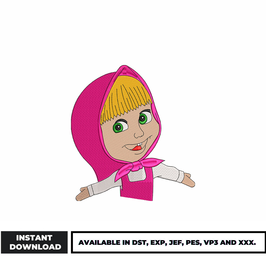 Masha embroidery design, Masha embroidery, Anime embroidery, | Inspire ...