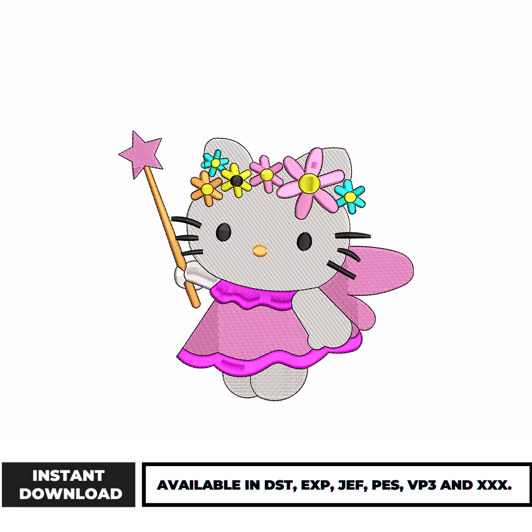 Hello Kitty princess embroidery design, Hello Kitty embroide | Inspire ...