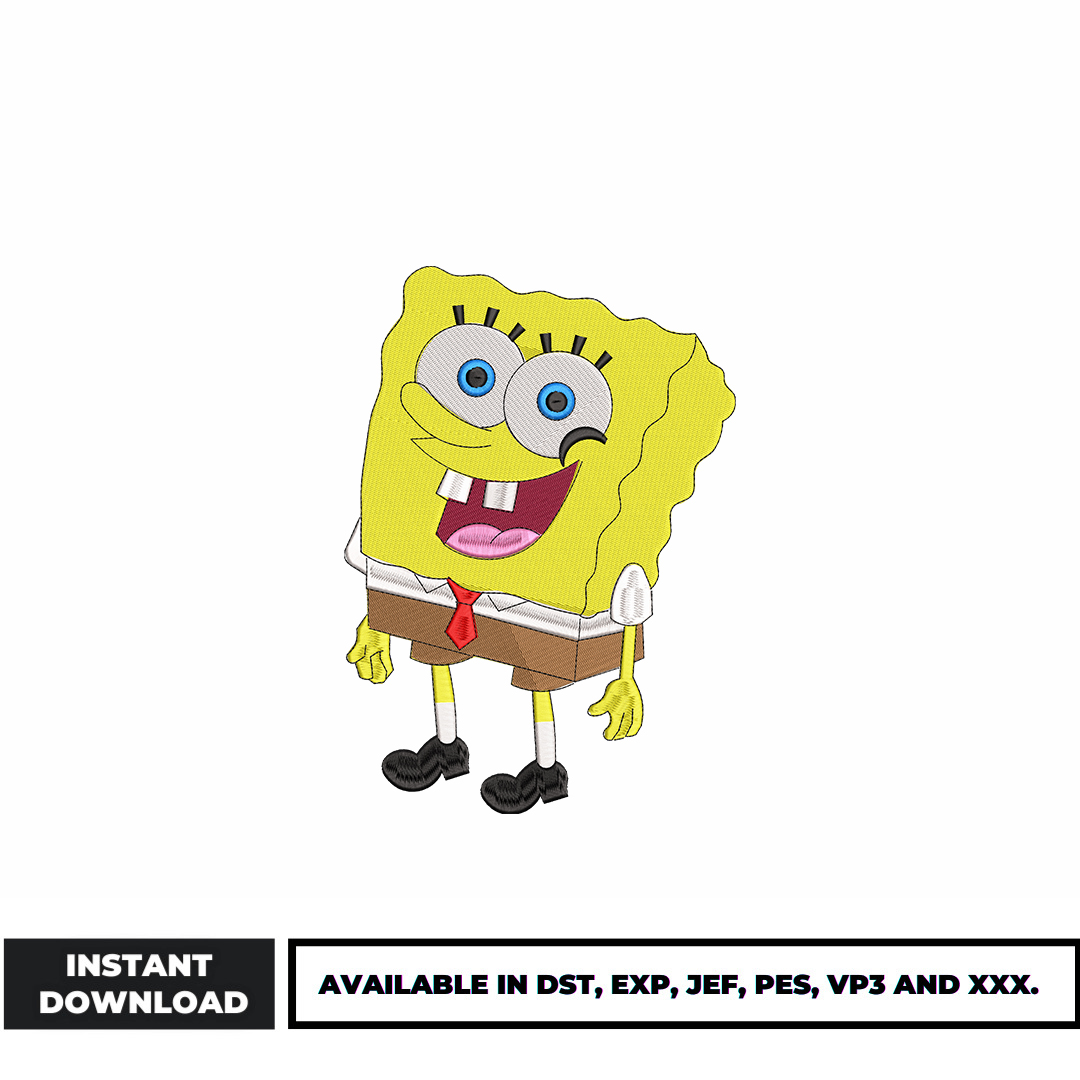 SpongeBob embroidery design, SpongeBob SquarePants embroider | Inspire ...