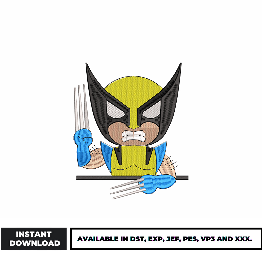 Wolverine embroidery design, Wolverine embroidery, movie emb | Inspire ...