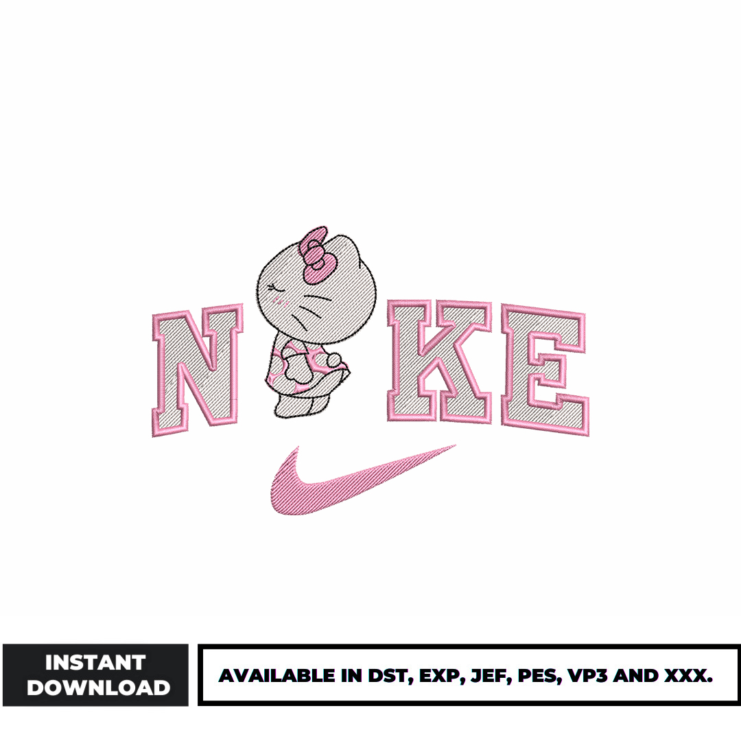 Hello kitty Nike embroidery design, Hello kitty embroidery, | Inspire ...