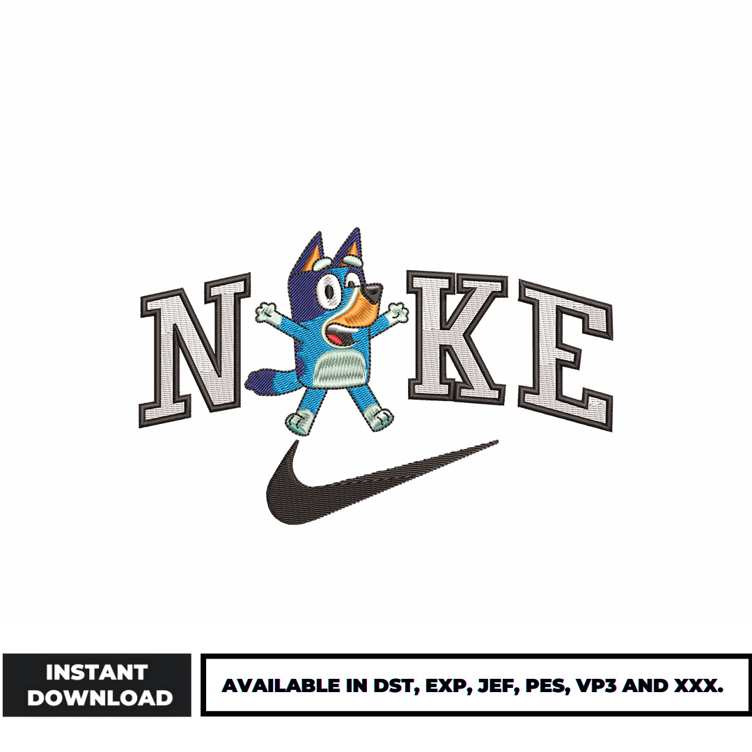 Nike bluey embroidery design, bluey embroidery, logo brand e | Inspire ...