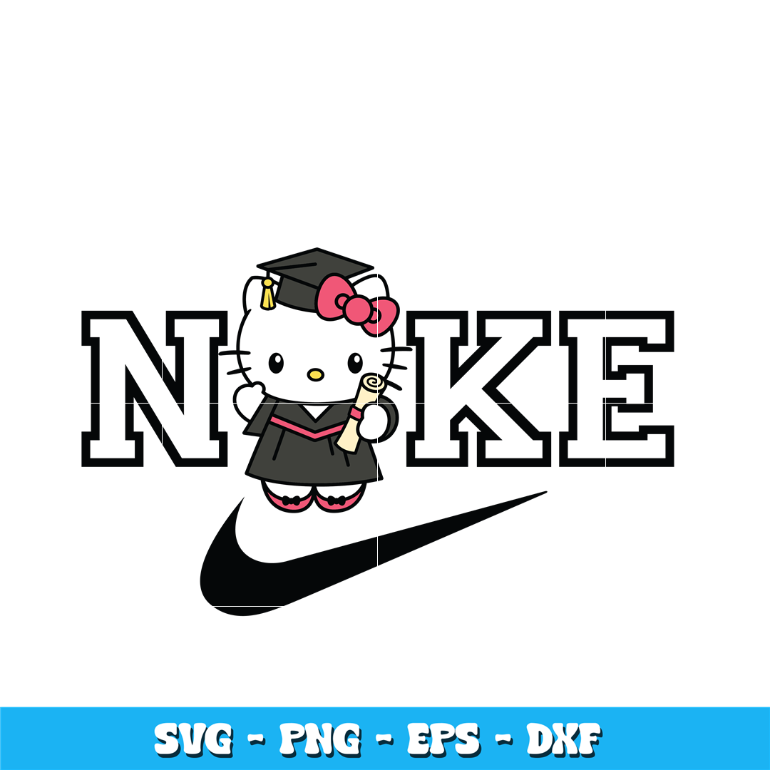 Nike Hello Kitty Graduation svg, Hello Kitty svg, Logo Brand | Inspire ...
