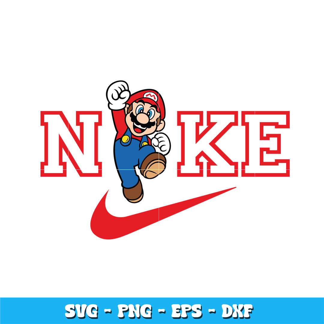 Nike Super Mario svg, Super Mario svg, cartoon svg, Logo Bra - Inspire ...