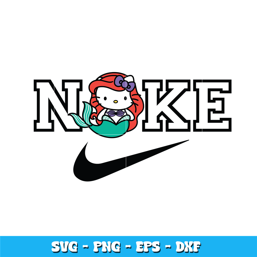 Nike Hello kitty Ariel svg, Hello kitty svg, Logo Brand svg, | Inspire ...