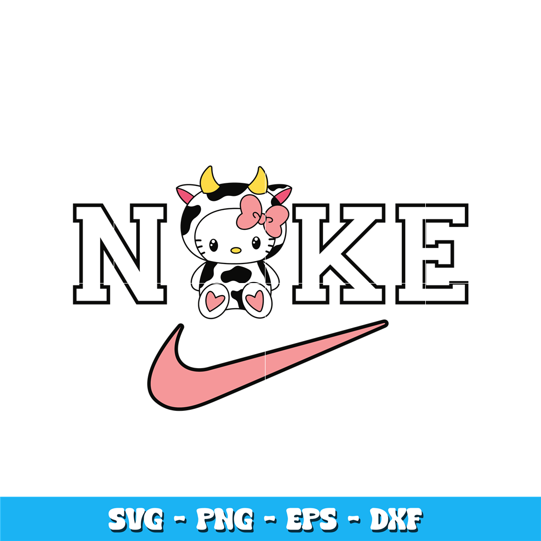 Nike Hello Kitty Cow svg, Hello Kitty svg, Logo Brand svg, c | Inspire ...