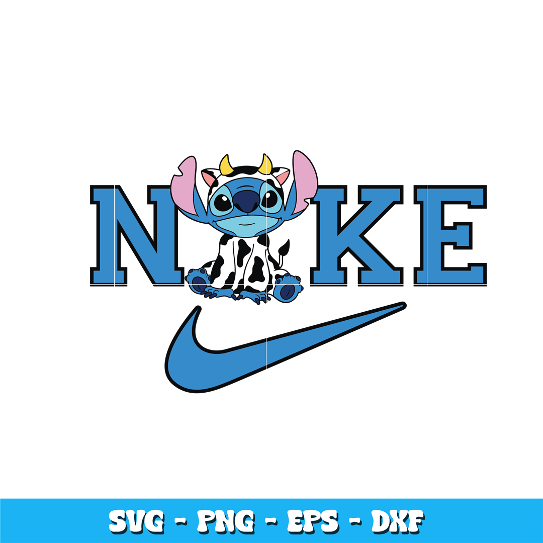 Cute Cow Stitch nike svg, Stitch svg, Logo Brand svg, cartoo | Inspire ...