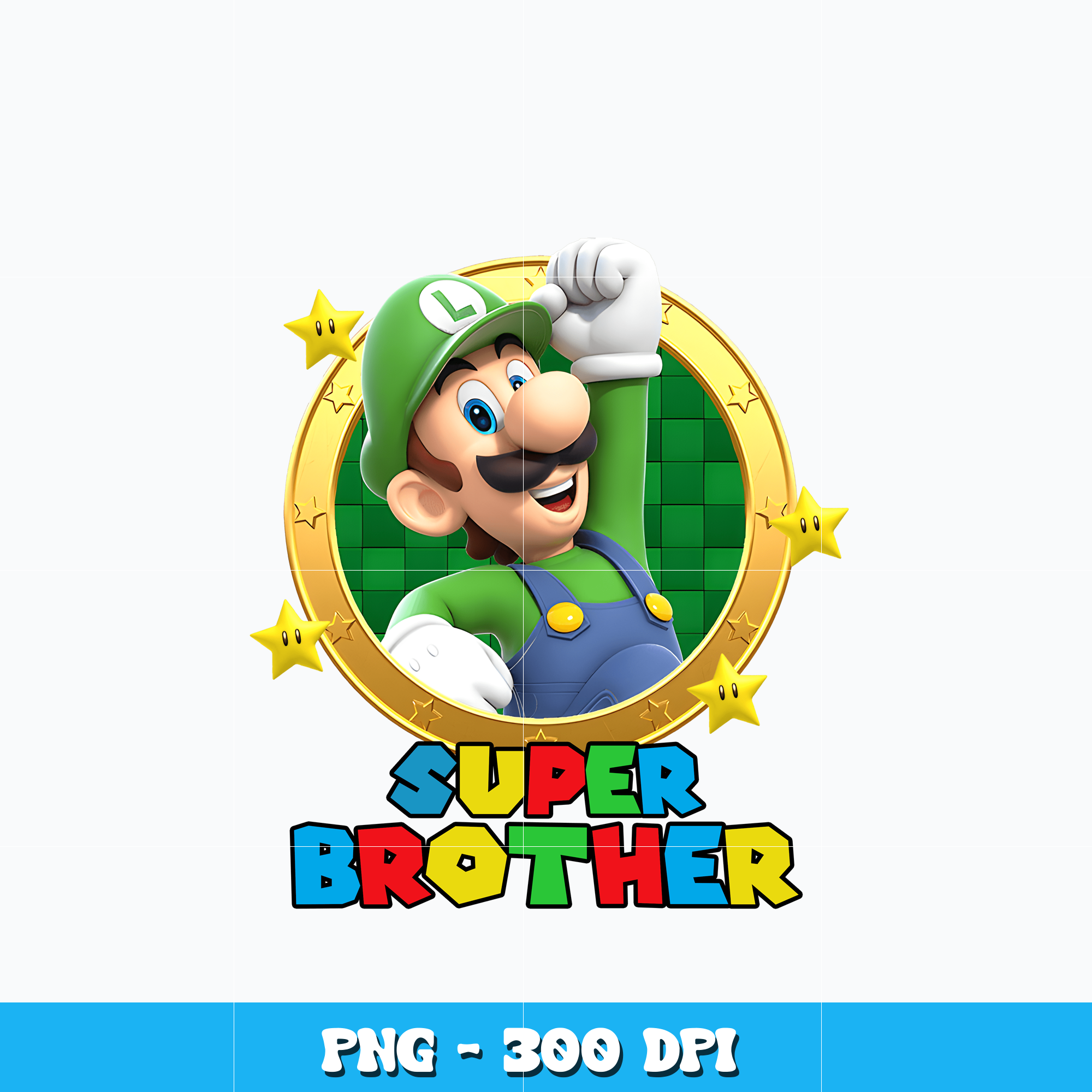 Super Brother design Png, Luigi Super Mario png, Cartoon svg | Inspire Uplift