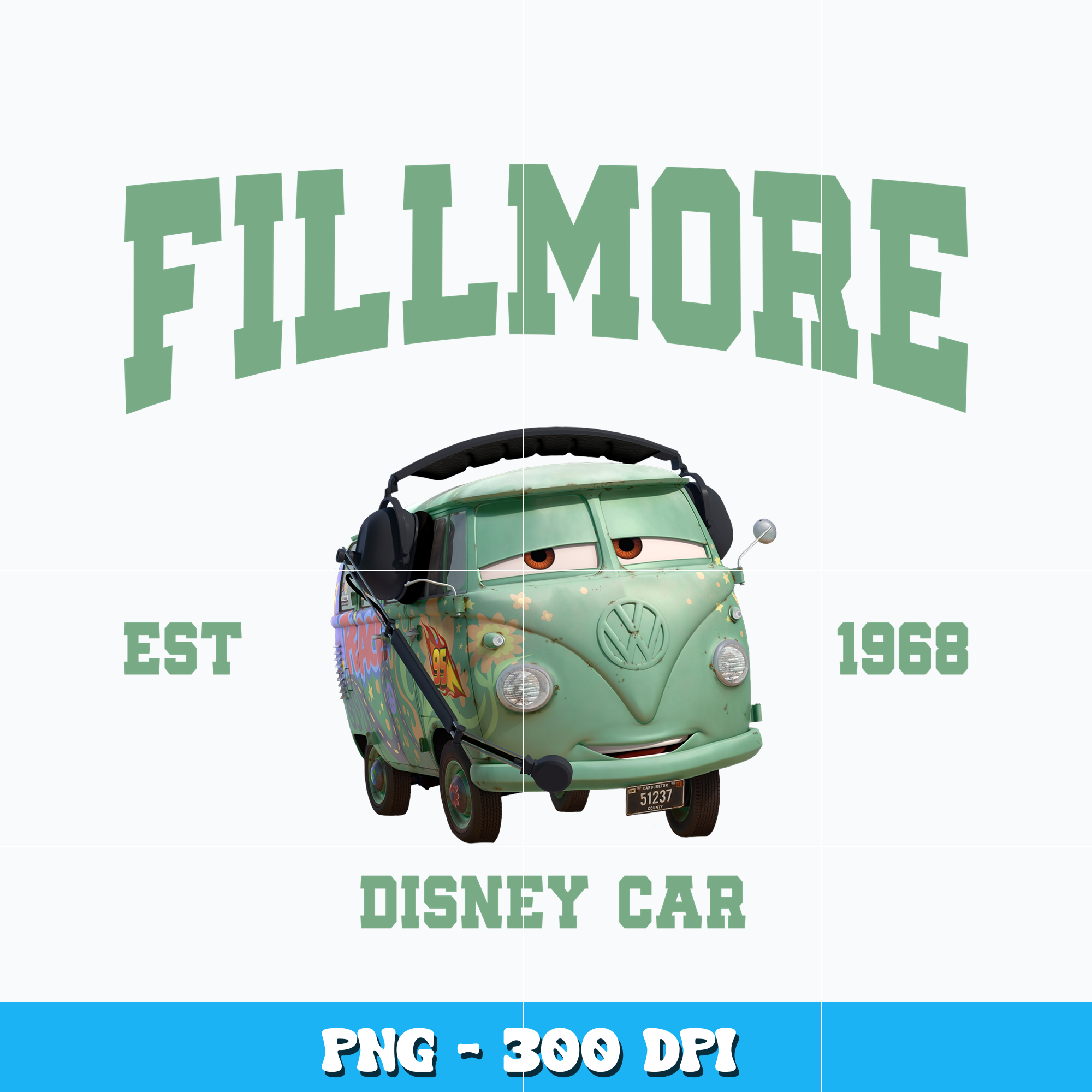 Fillmore Est 1968 Design Png, Disney cars png, Cartoon svg, | Inspire ...