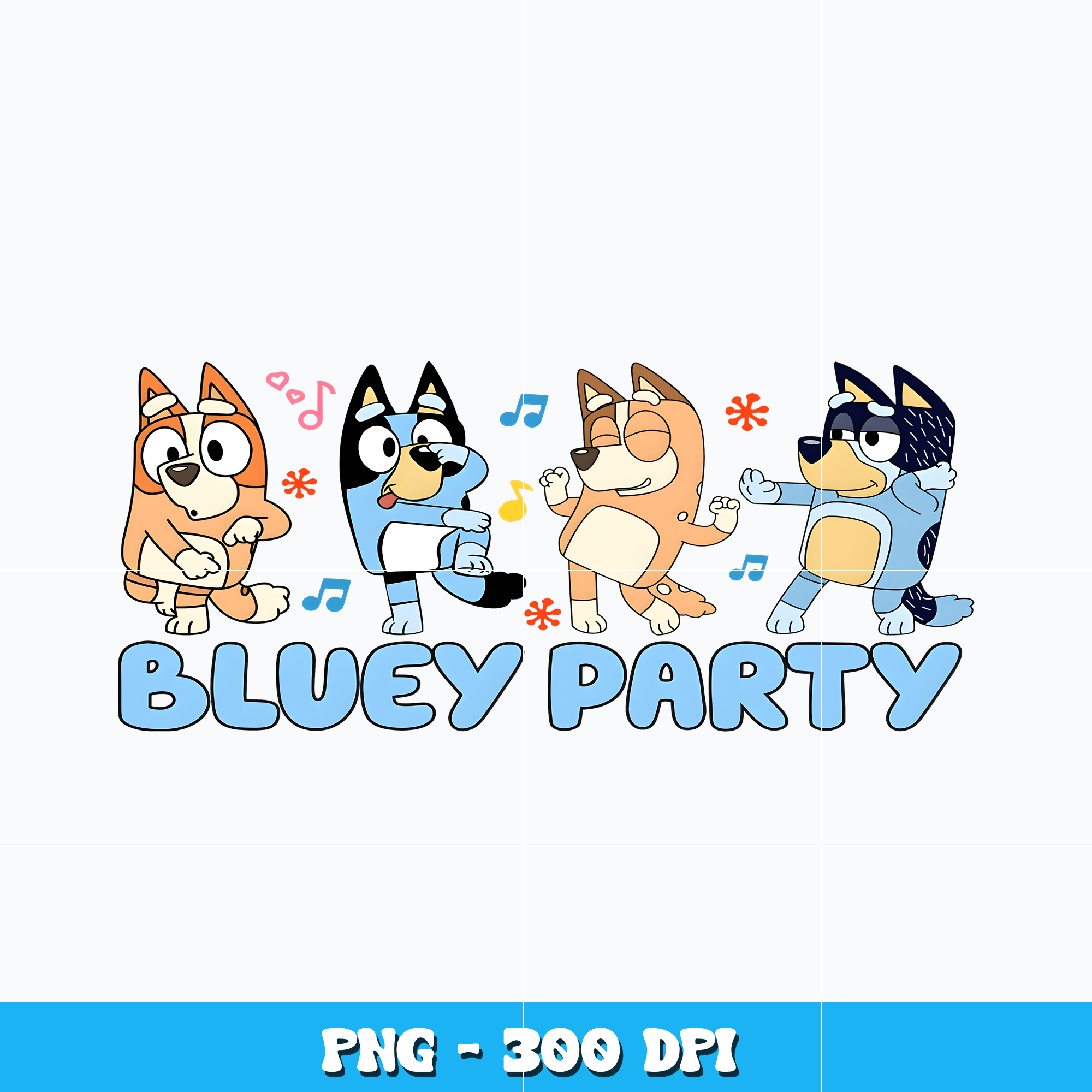 Bluey Party design png, Bluey Happy Party Png, Cartoon svg, - Inspire ...