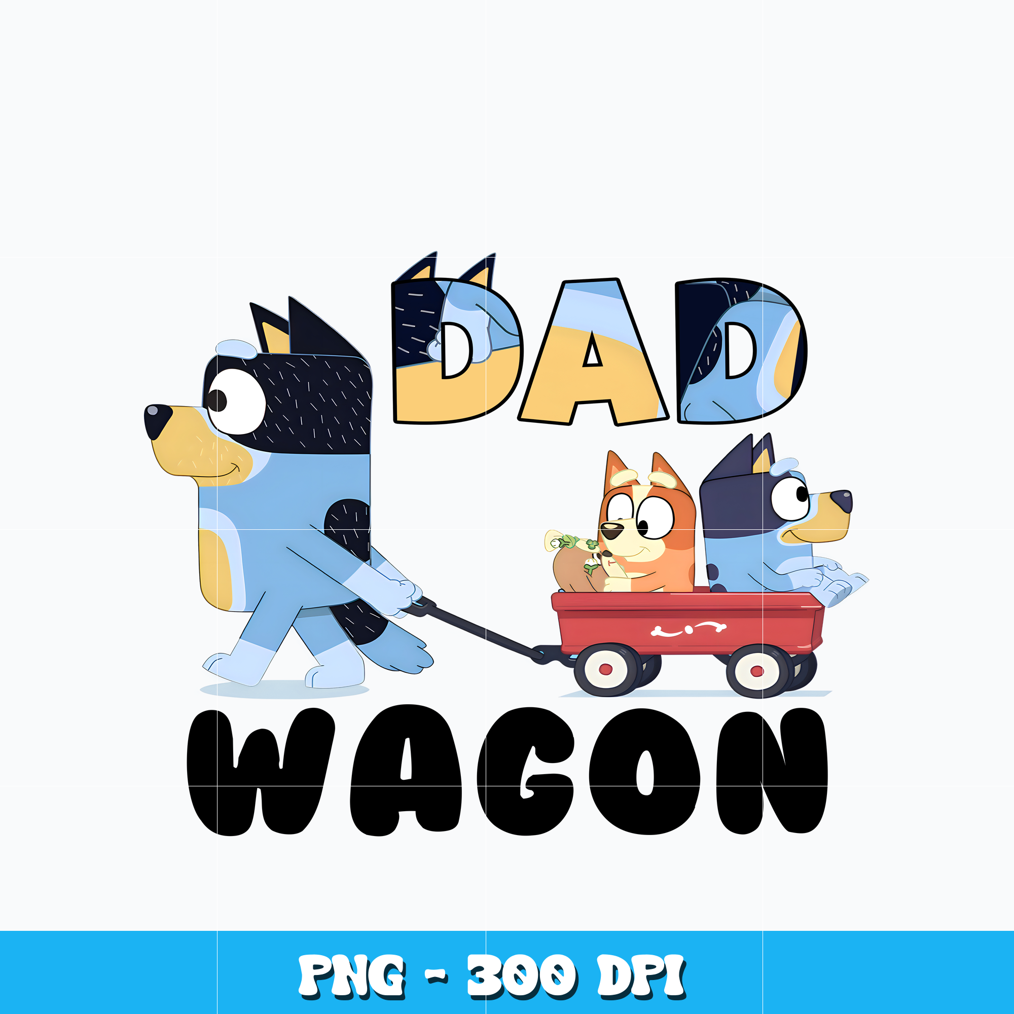 Bluey bandit dad wagon design Png, Bluey Cartoon Png, Cartoo | Inspire ...