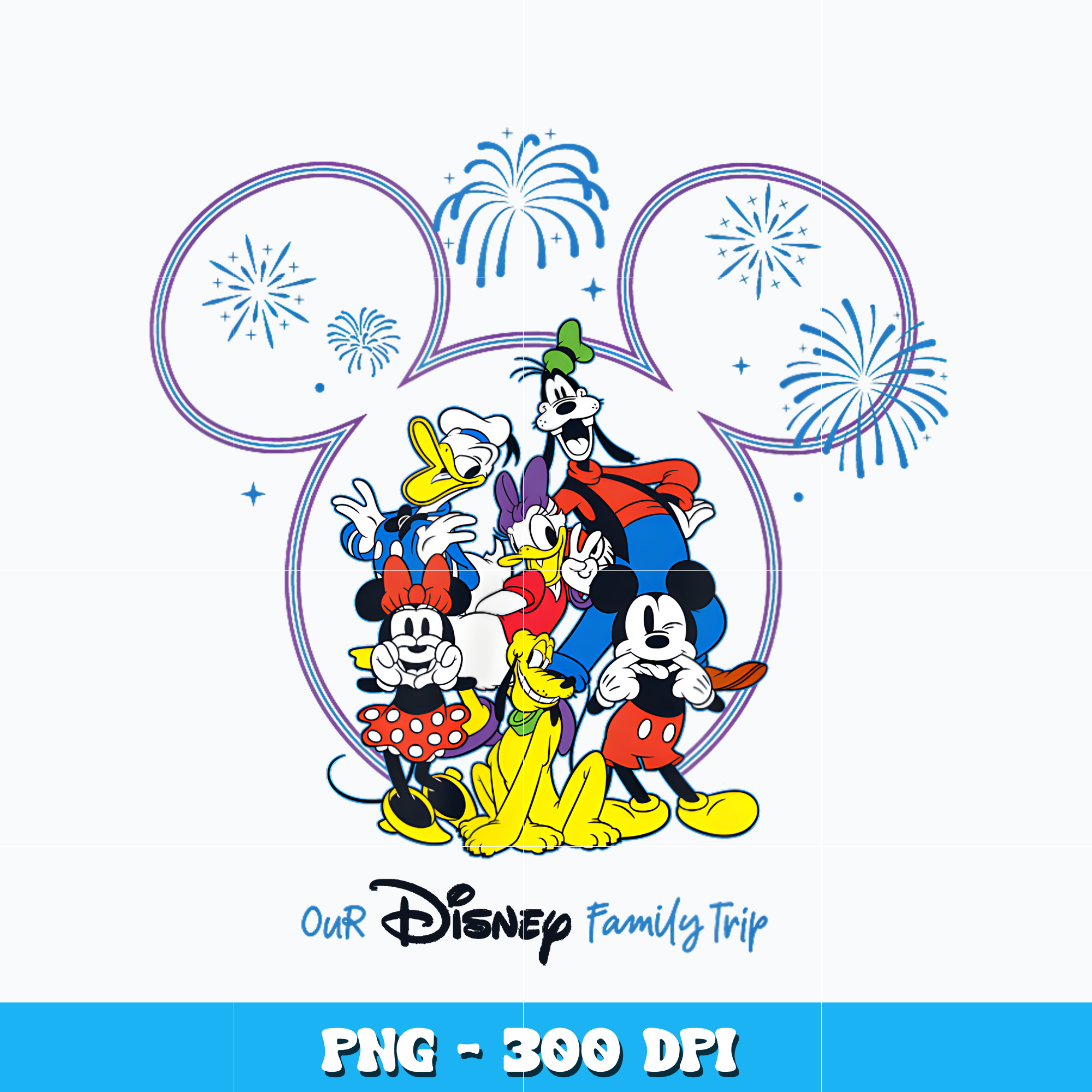Our Disney Family Trip logo design png, Disney Png, cartoon | Inspire ...