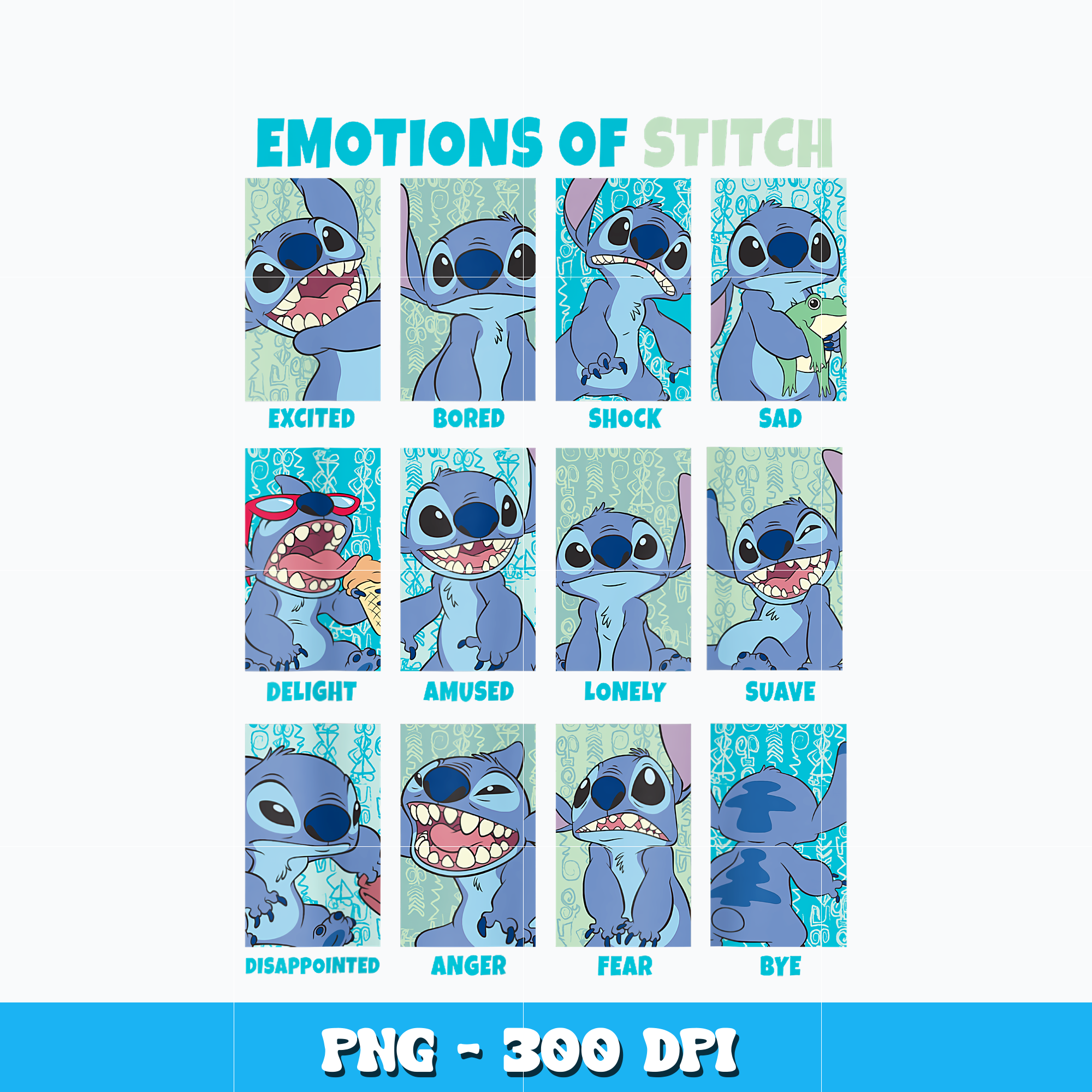 Emotions of stitch png, Disney stitch Png, cartoon png, Logo | Inspire ...