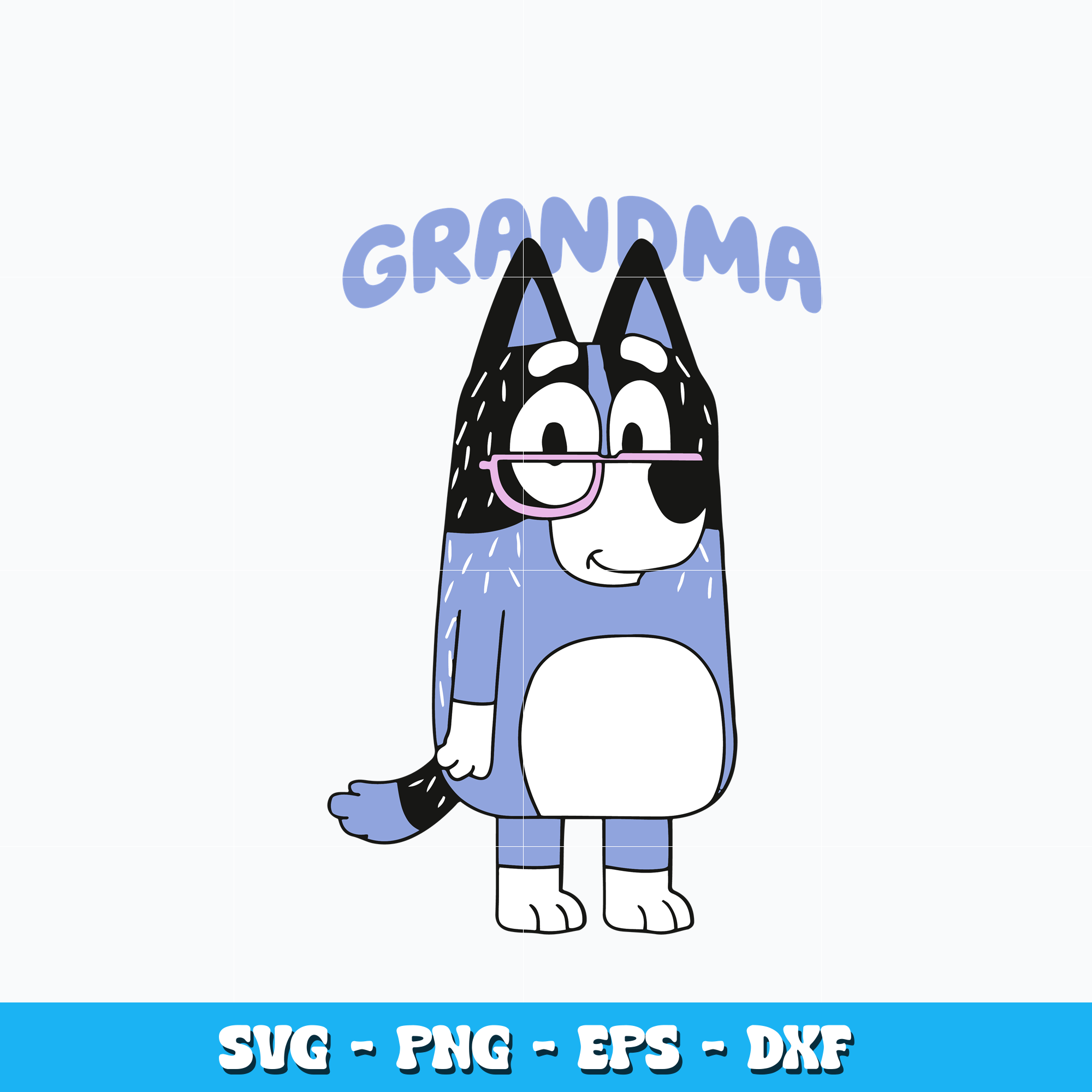 Bluey Nana Grandma svg, Bluey Nana cartoon svg, cartoon svg, | Inspire ...