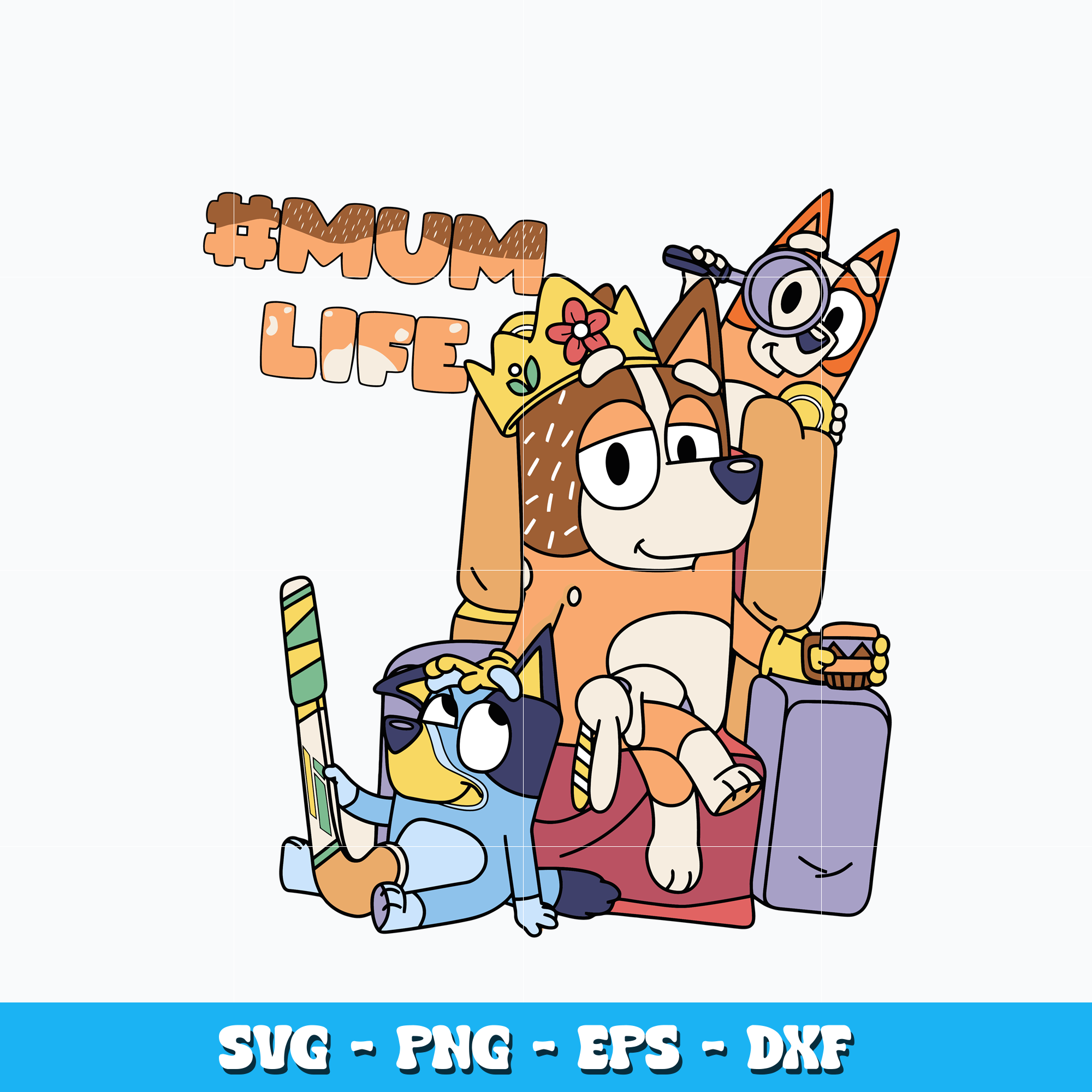 Chilli Heeler bluey svg, Bluey family svg, cartoon svg, Logo - Inspire ...