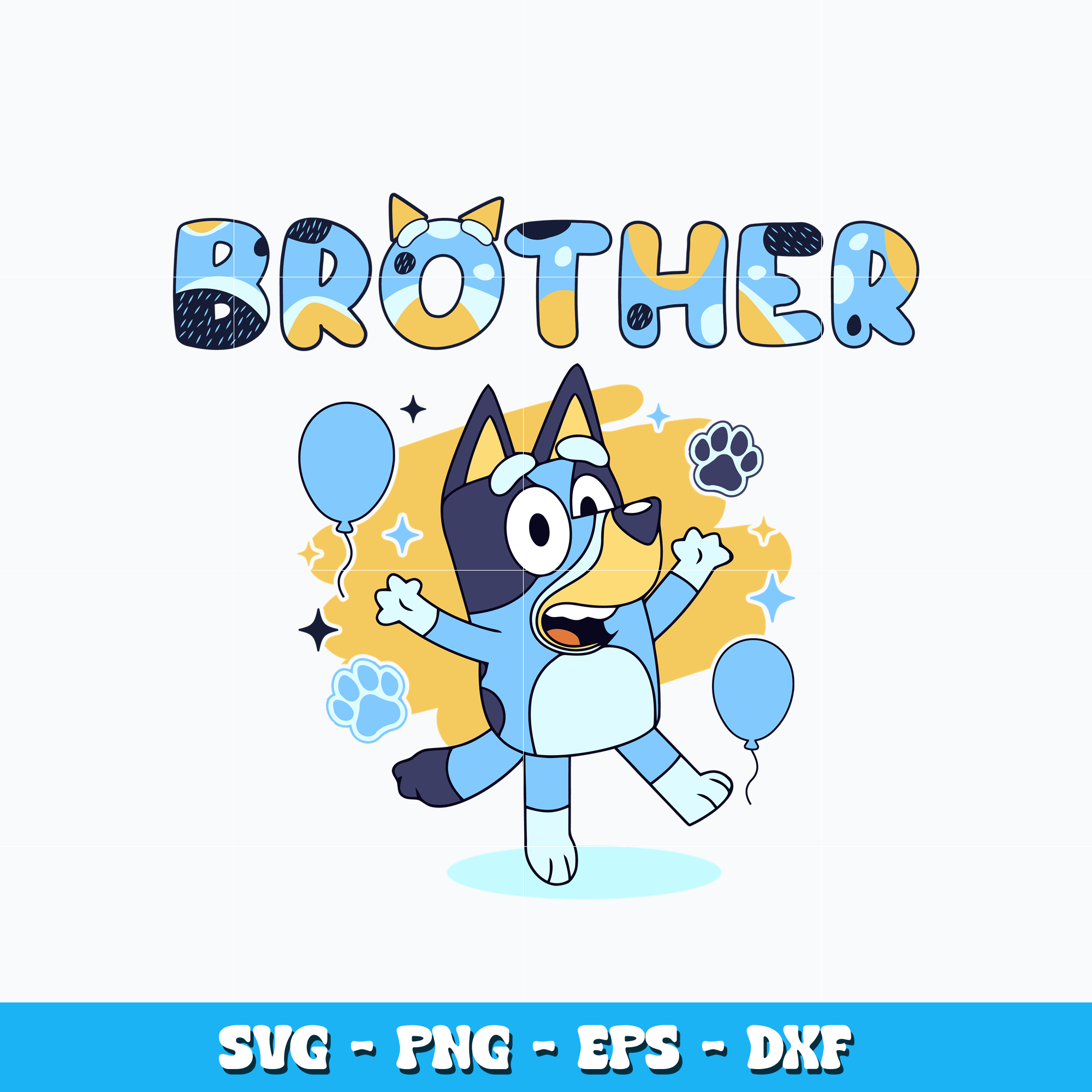 Bluey brother design svg, Bluey cartoon svg, cartoon svg, Lo | Inspire ...