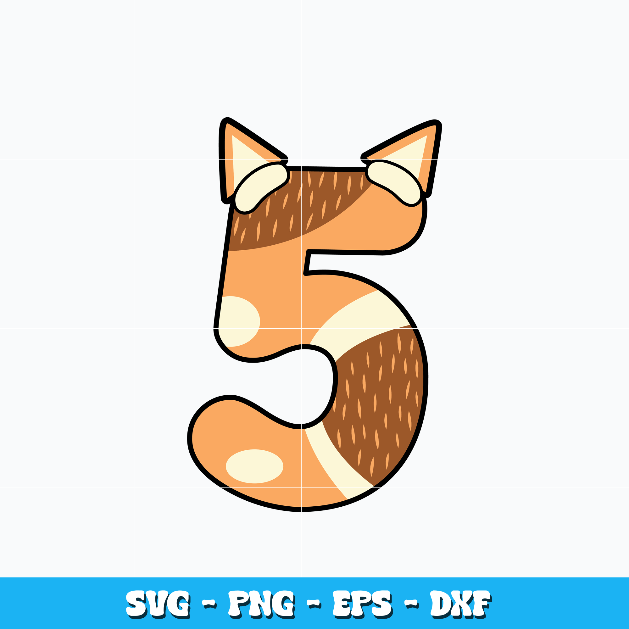 Number five bingo design svg, Bluey cartoon svg, cartoon svg - Inspire ...