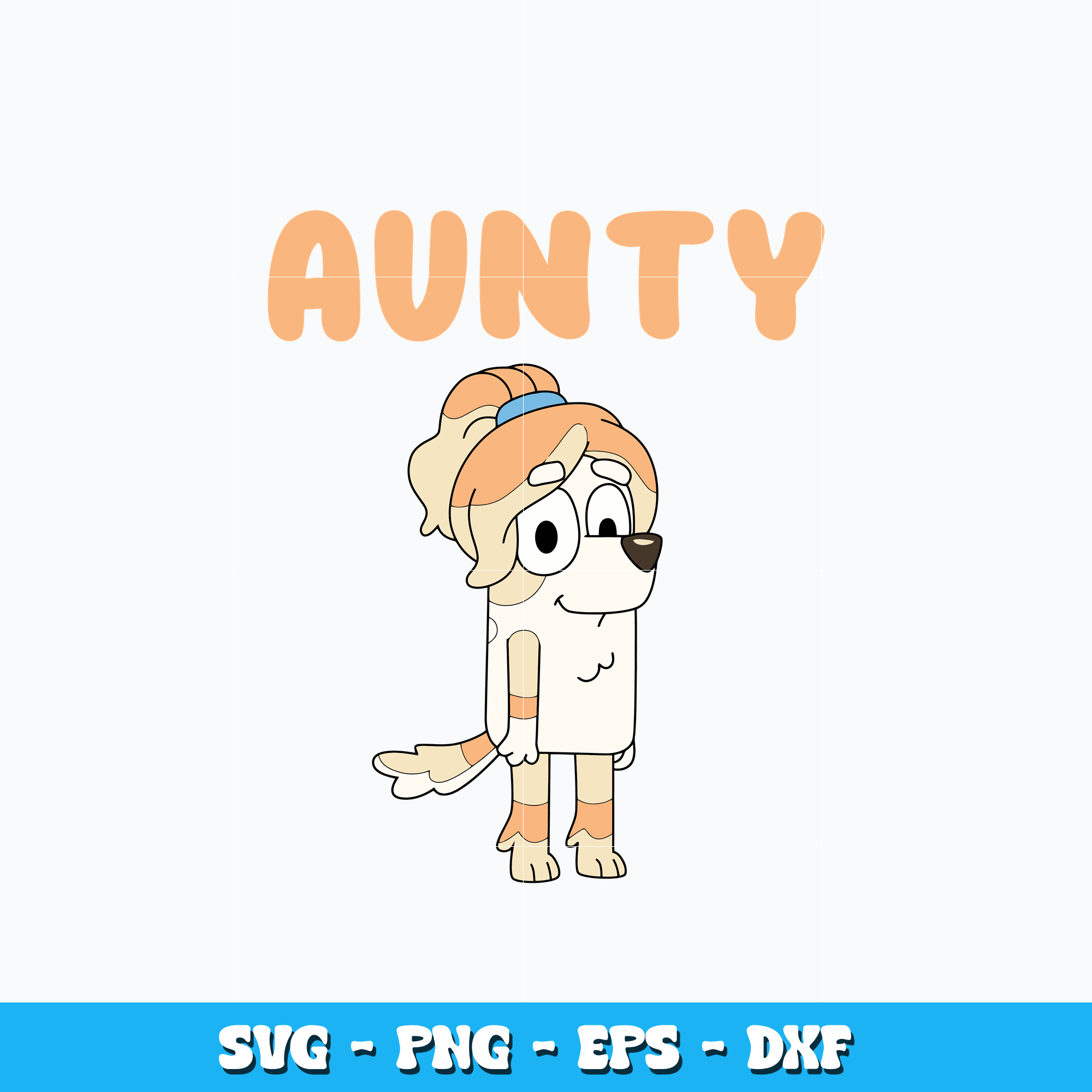 Aunty frisky design svg, Bluey Bingo svg, cartoon svg, Logo | Inspire ...