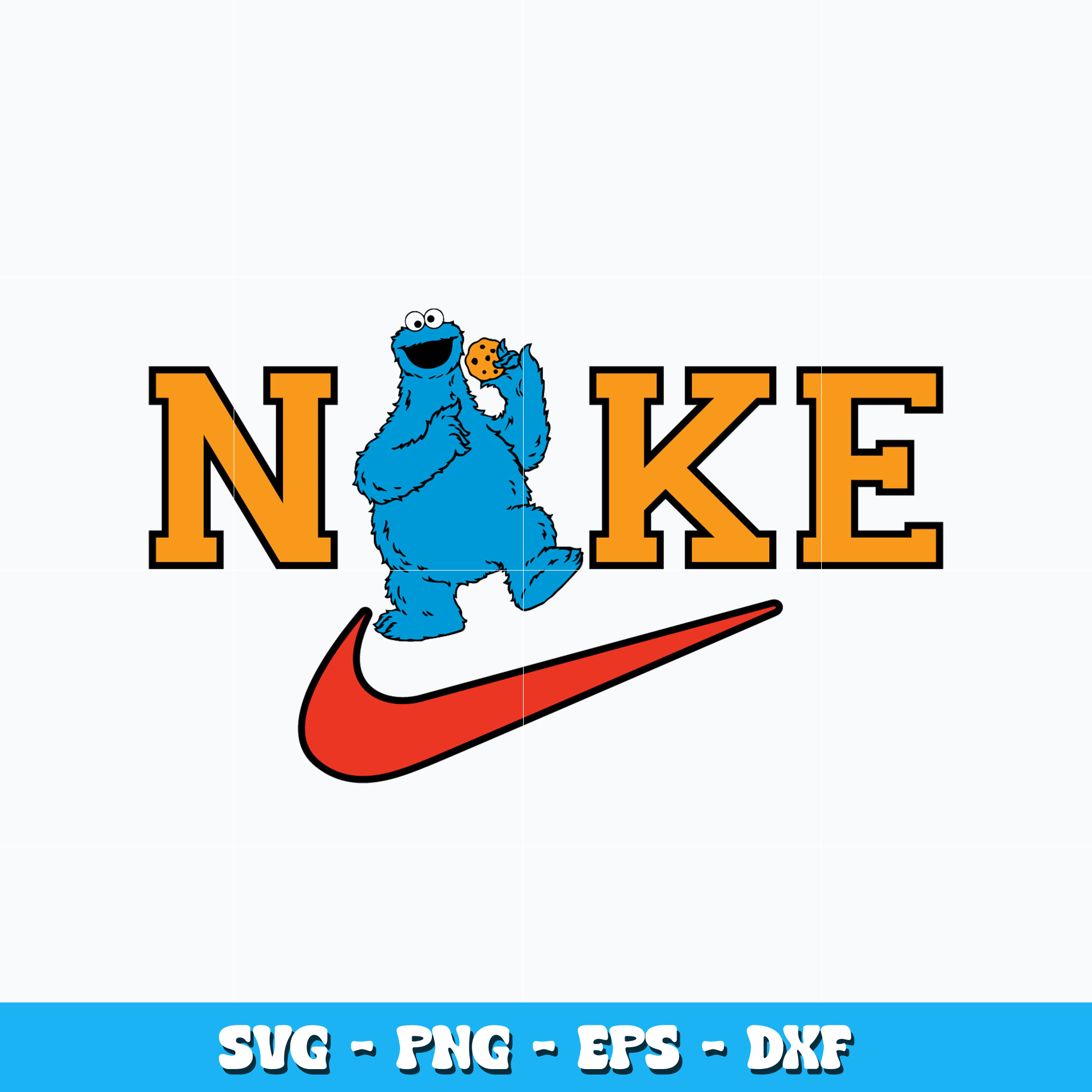 Nike Cookie Monster Svg, Logo Brand svg, Nike svg, cartoon s - Inspire ...