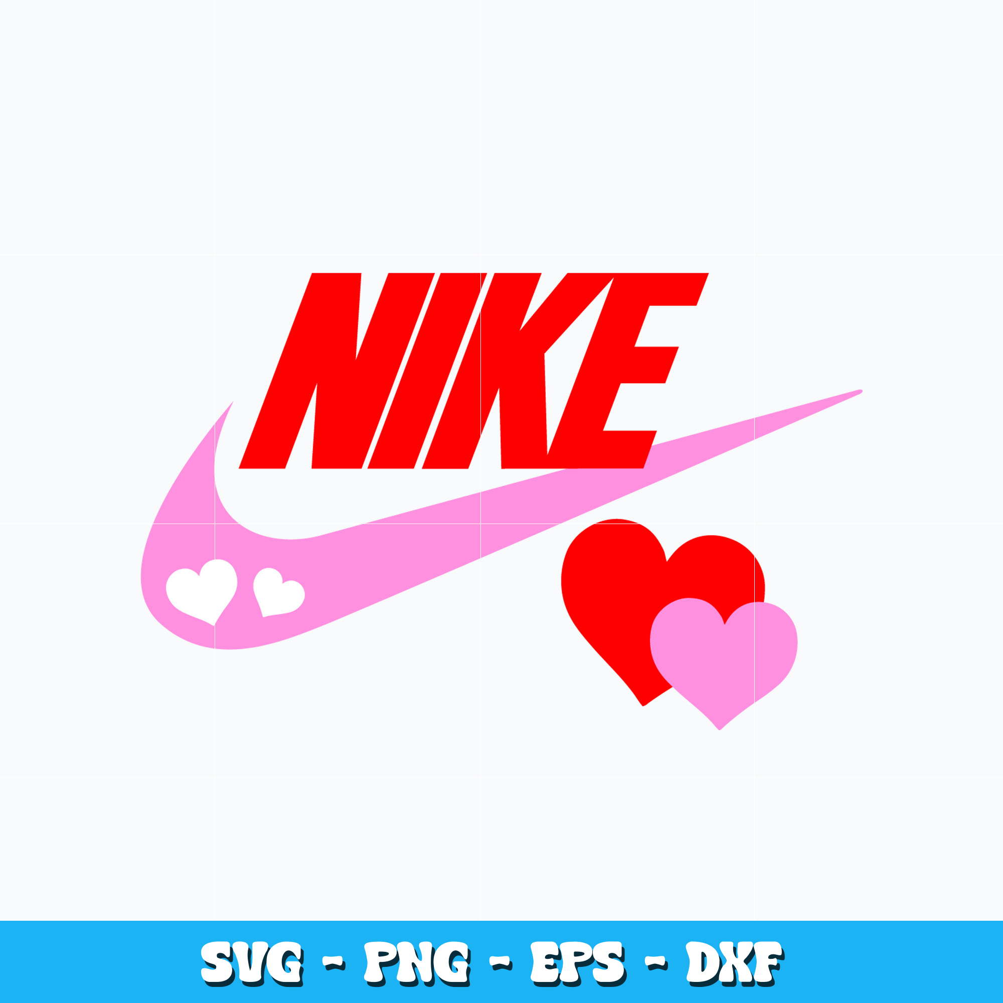 Nike Swoosh Heart Svg, Logo Brand svg, Nike svg, cartoon svg | Inspire ...