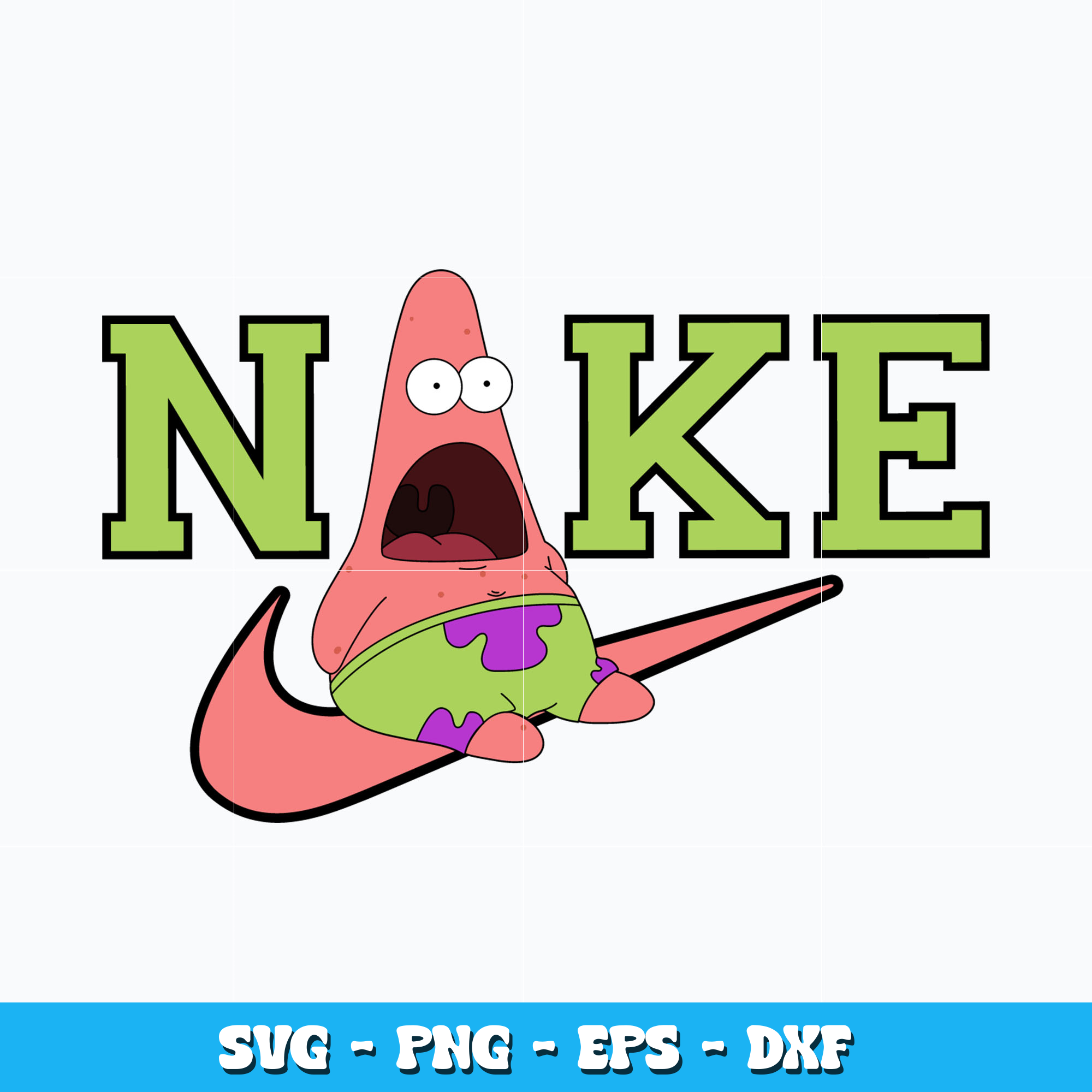 Patrick Star Nike logo Svg, Patrick Star svg, Logo Brand svg - Inspire ...