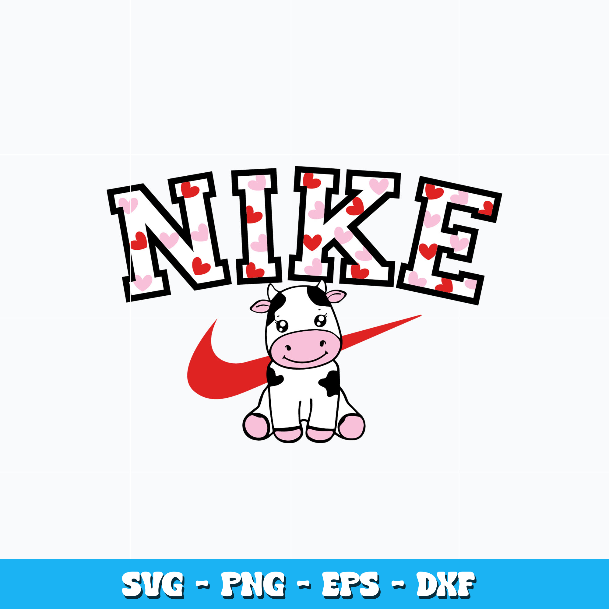 Nike Dairy Cow logo Svg, Dairy Cow svg, Logo Brand svg, Nike - Inspire ...