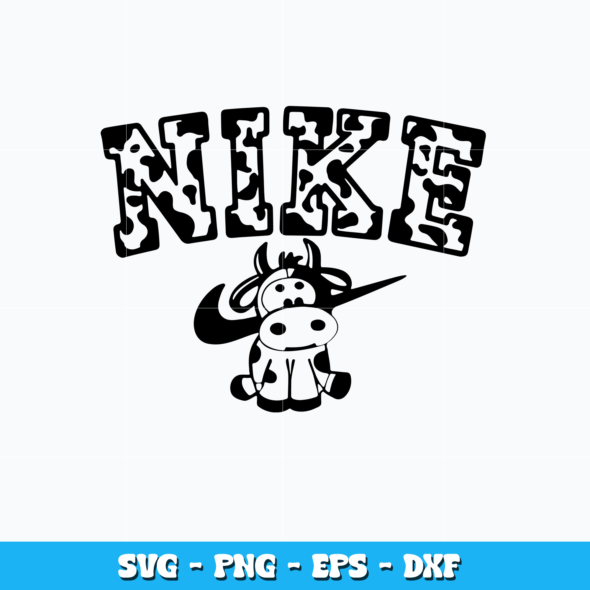 Nike Dairy Cow design Svg, Logo Brand svg, Nike svg, cartoon - Inspire ...