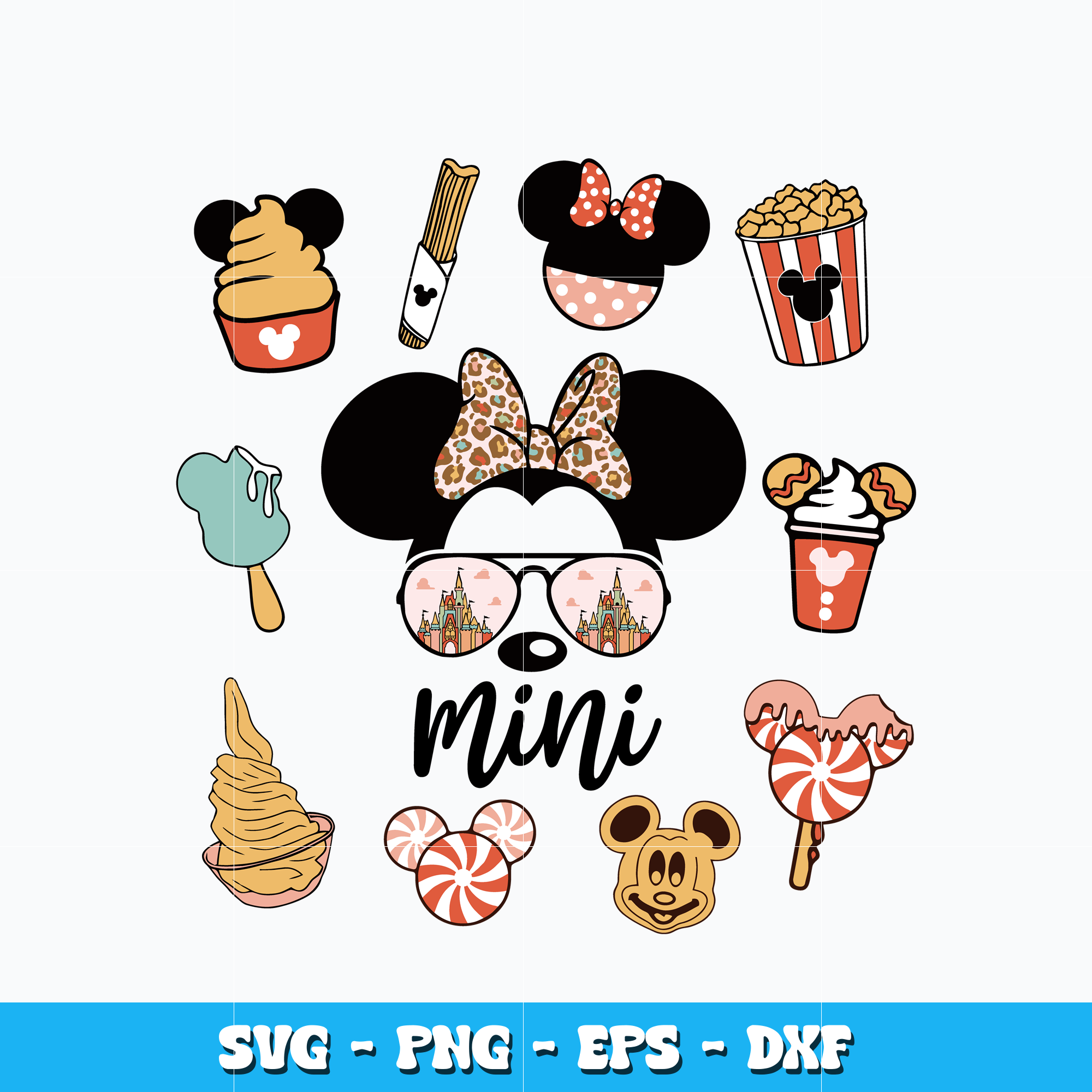 Mini Minnie Mouse Disney Svg, Minnie mouse snacks svg, carto | Inspire ...