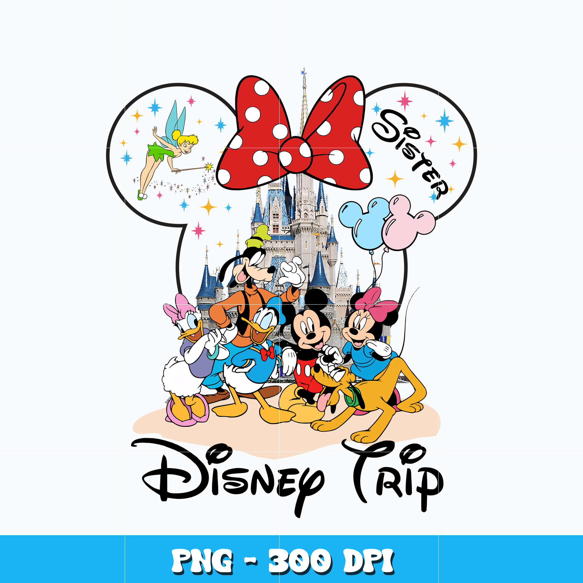Sister disney trip png, Minnie mouse head png, cartoon svg, | Inspire ...