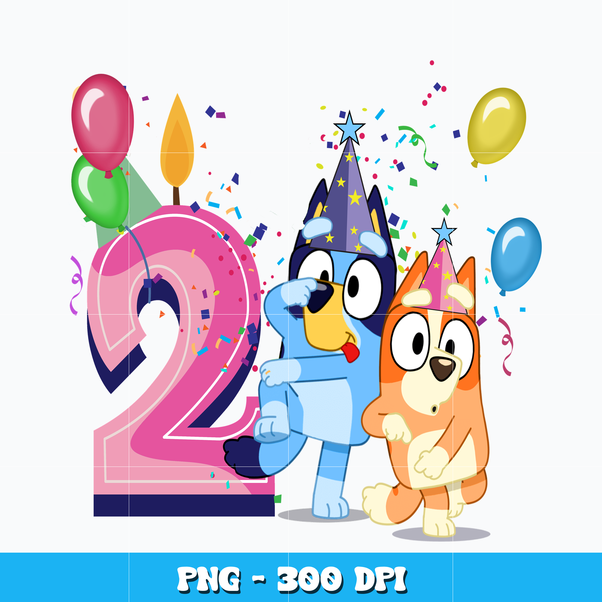 Bluey bingo 2nd pink png, Bluey bingo birthday png, cartoon | Inspire ...