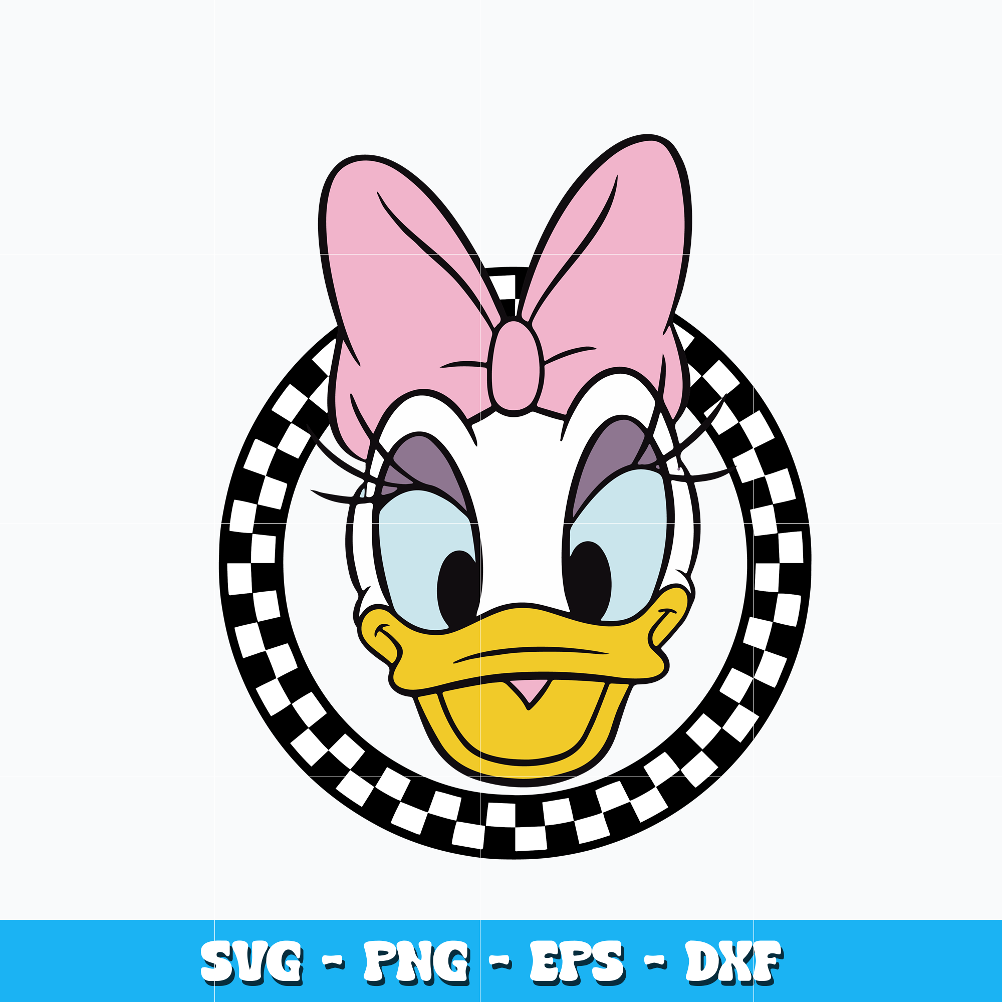 Daisy duck head face svg, Disney Daisy head svg, cartoon svg - Inspire ...