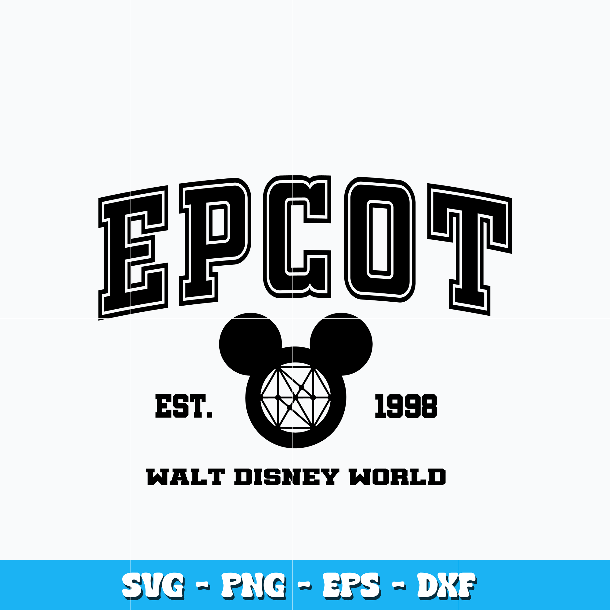 Epcot est 1998 svg, Disney Mickey mouse svg, cartoon svg, lo - Inspire ...
