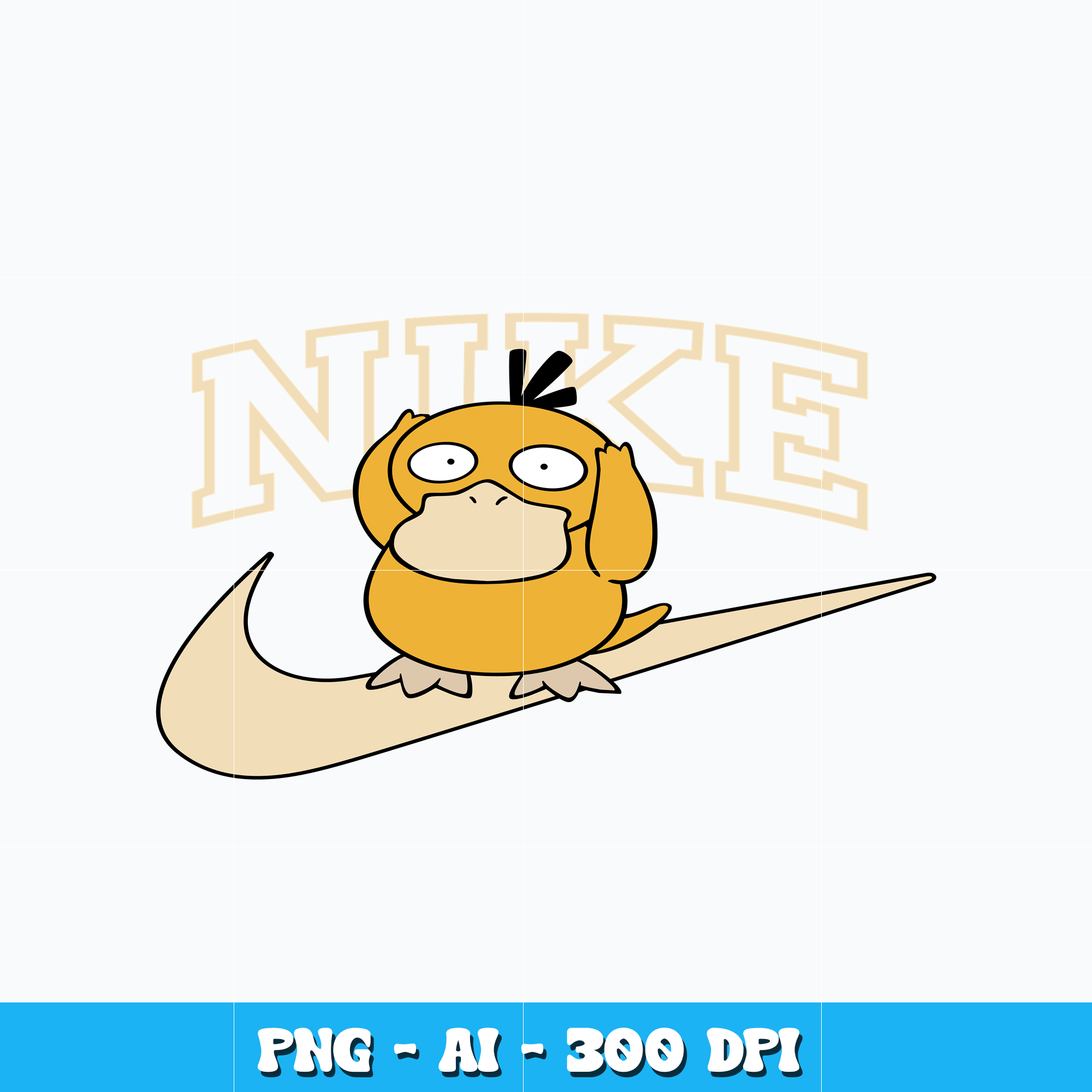 Psyduck Nike logo svg, Pokemon anime svg, logo design svg, l | Inspire ...