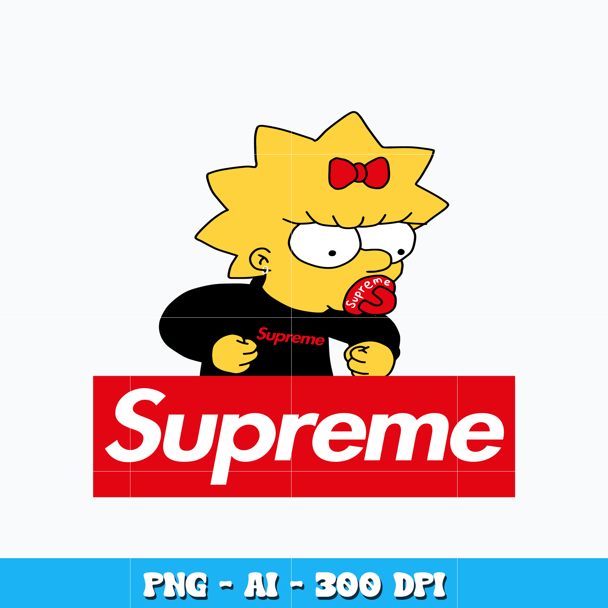 Lisa Simpson Supreme svg, Logo Supreme svg, Lisa Simpson svg | Inspire ...