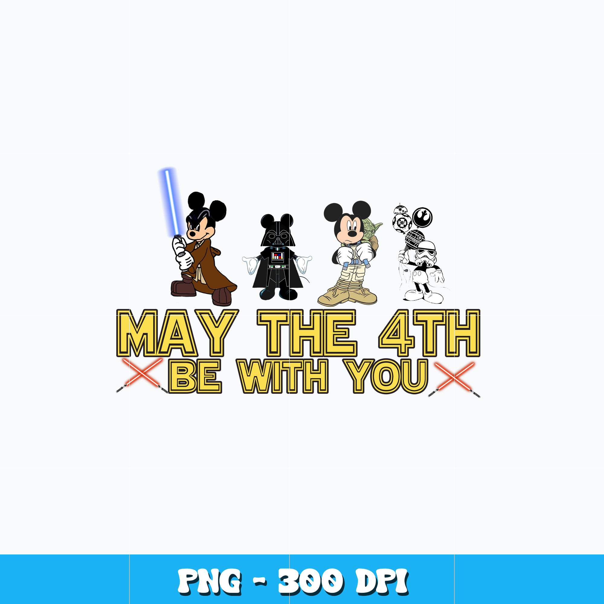 May the 4th be with you Png, Star Wars mickey png, Logo shir | Inspire ...