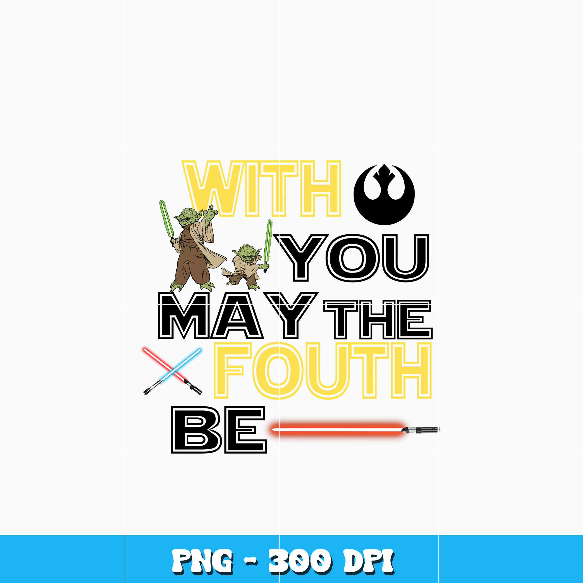May the 4th be with you Png, Star Wars Yoda png, Logo shirt | Inspire ...