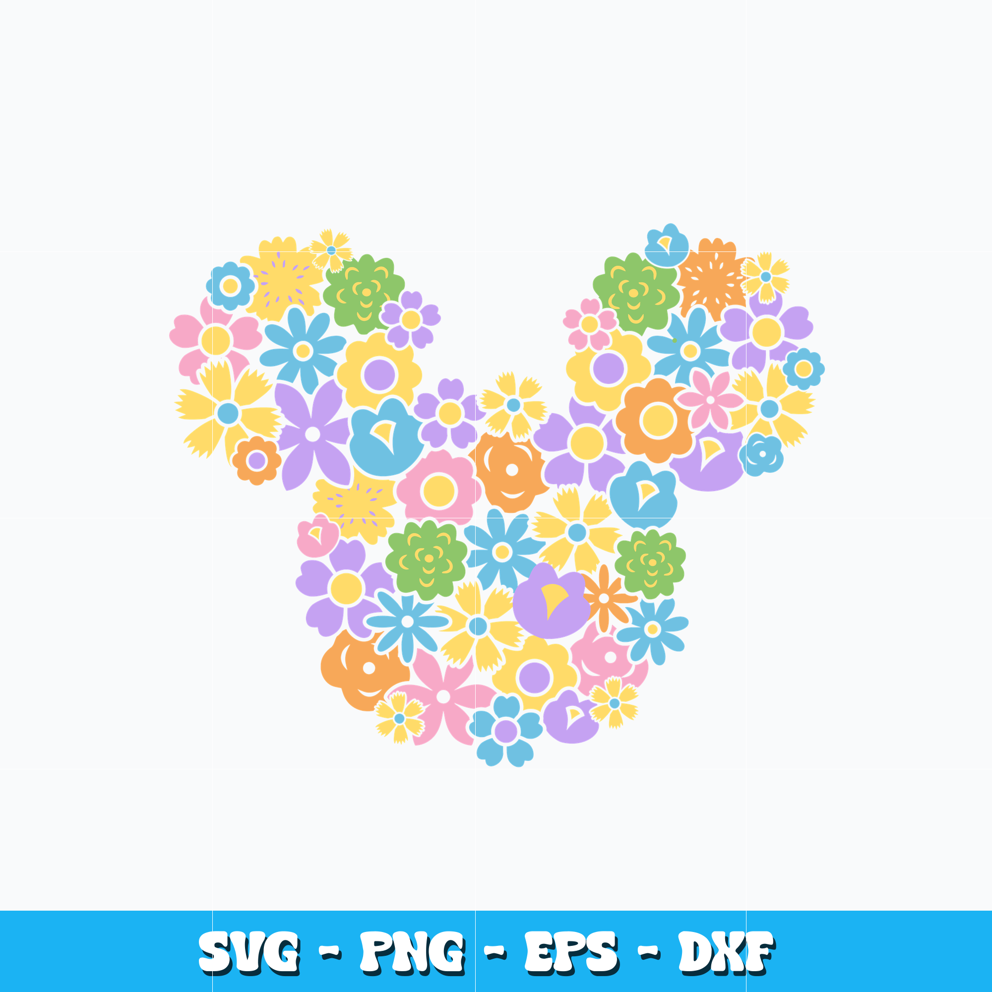 Mickey head flower svg, Disney mickey mouse svg, Disney vaca - Inspire ...
