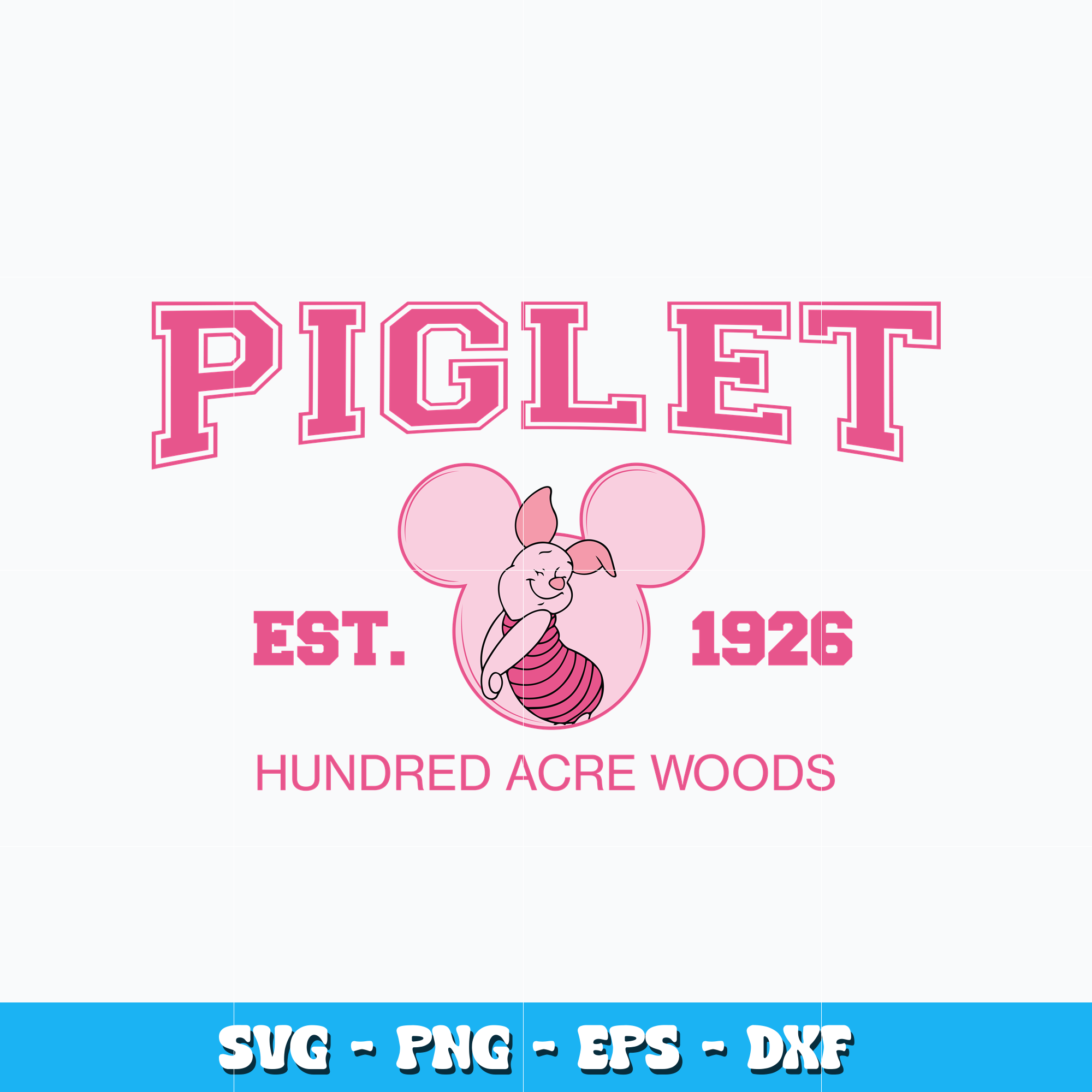 Piglet est 1926 svg, Disney mickey head svg, Disney vacation | Inspire ...