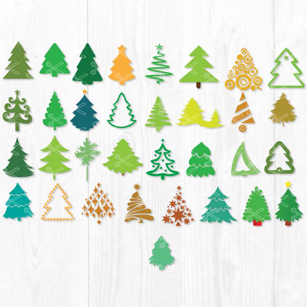 Christmas Tree Bundle Svg, Christmas Tree Svg, Xmas Trees Sv | Inspire ...