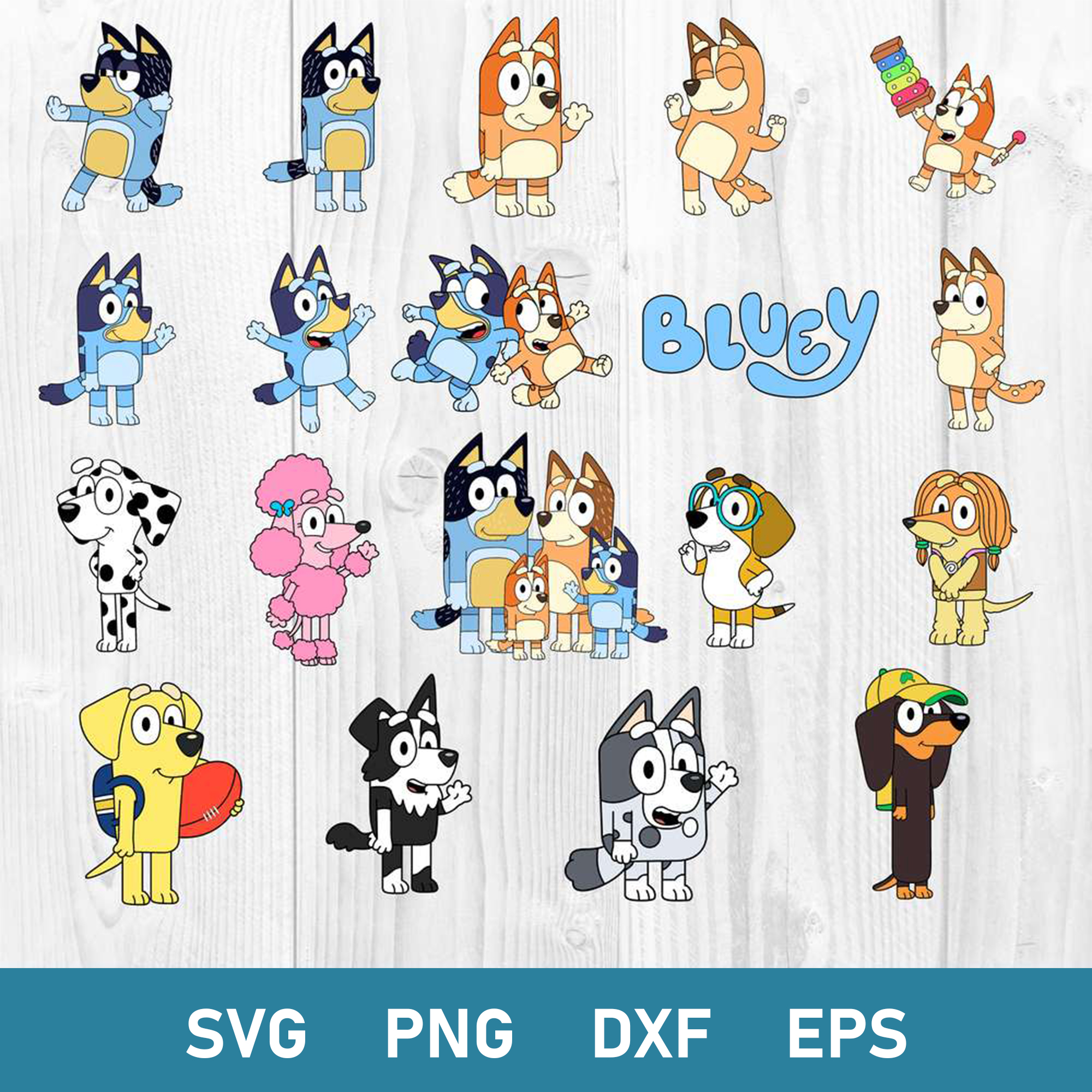 Bluey Bundle Svg, Bluey Svg, Bluey Vector, Bluey Clipart, Ca | Inspire ...