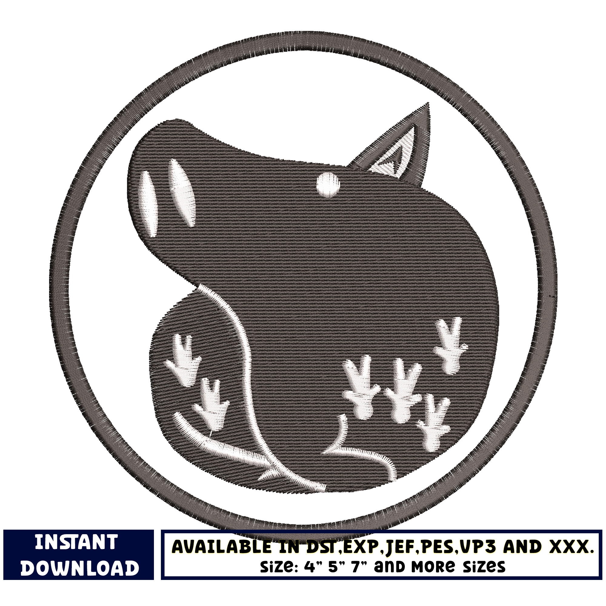 Boar Sin Of Gluttony Logo embroidery design | Inspire Uplift