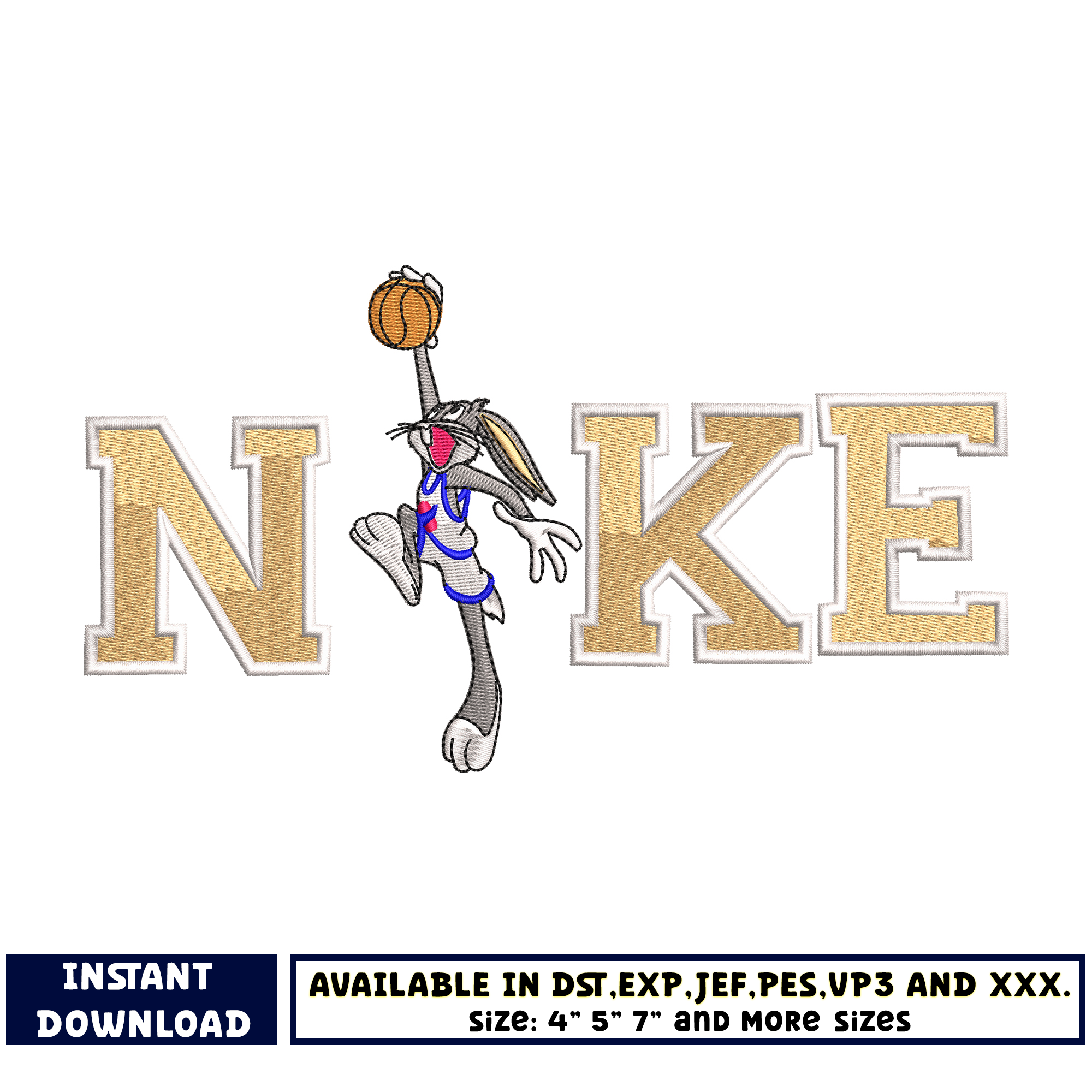 Nike bugs basketball embroidery design | Inspire Uplift