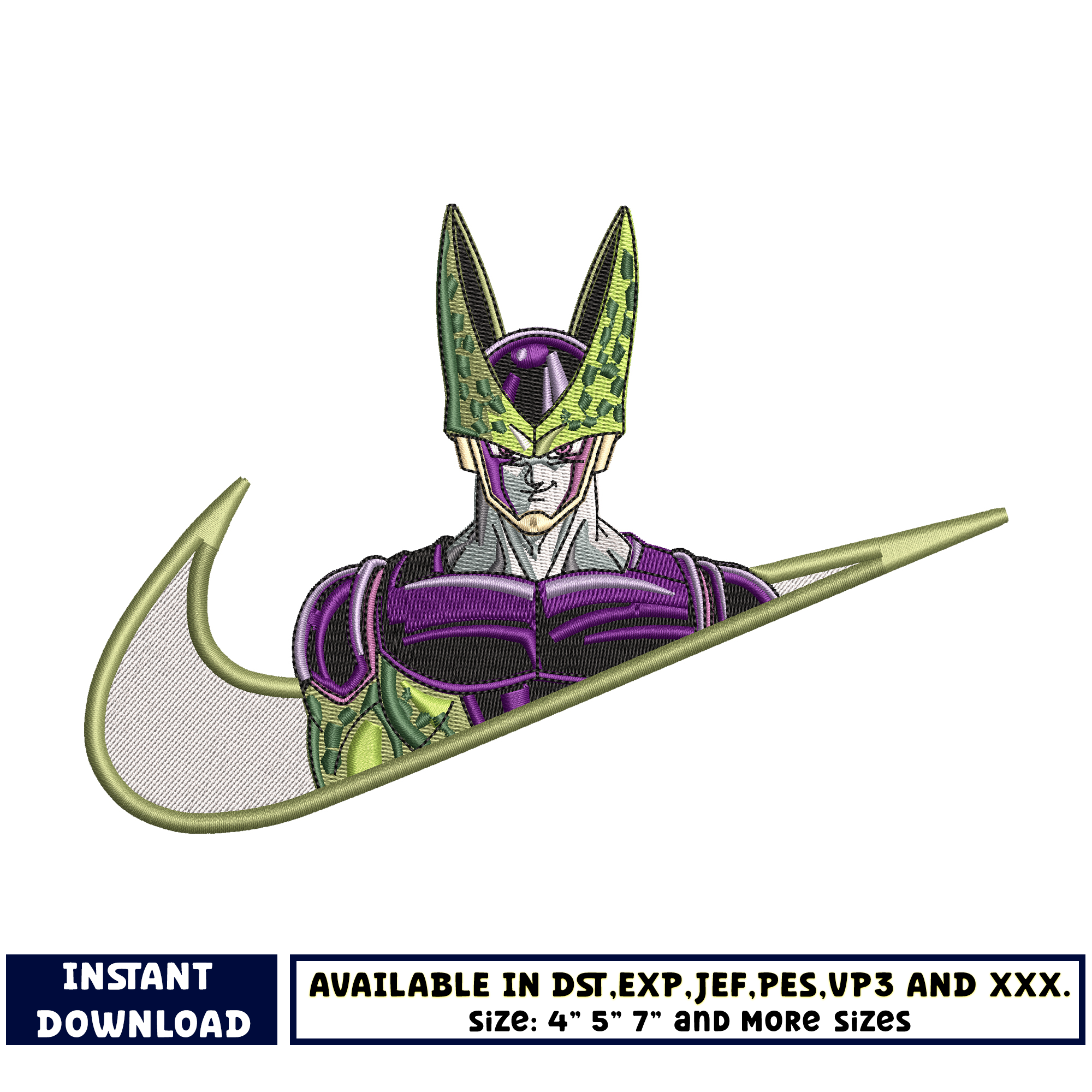 Perfect Cell nike embroidery design | Inspire Uplift