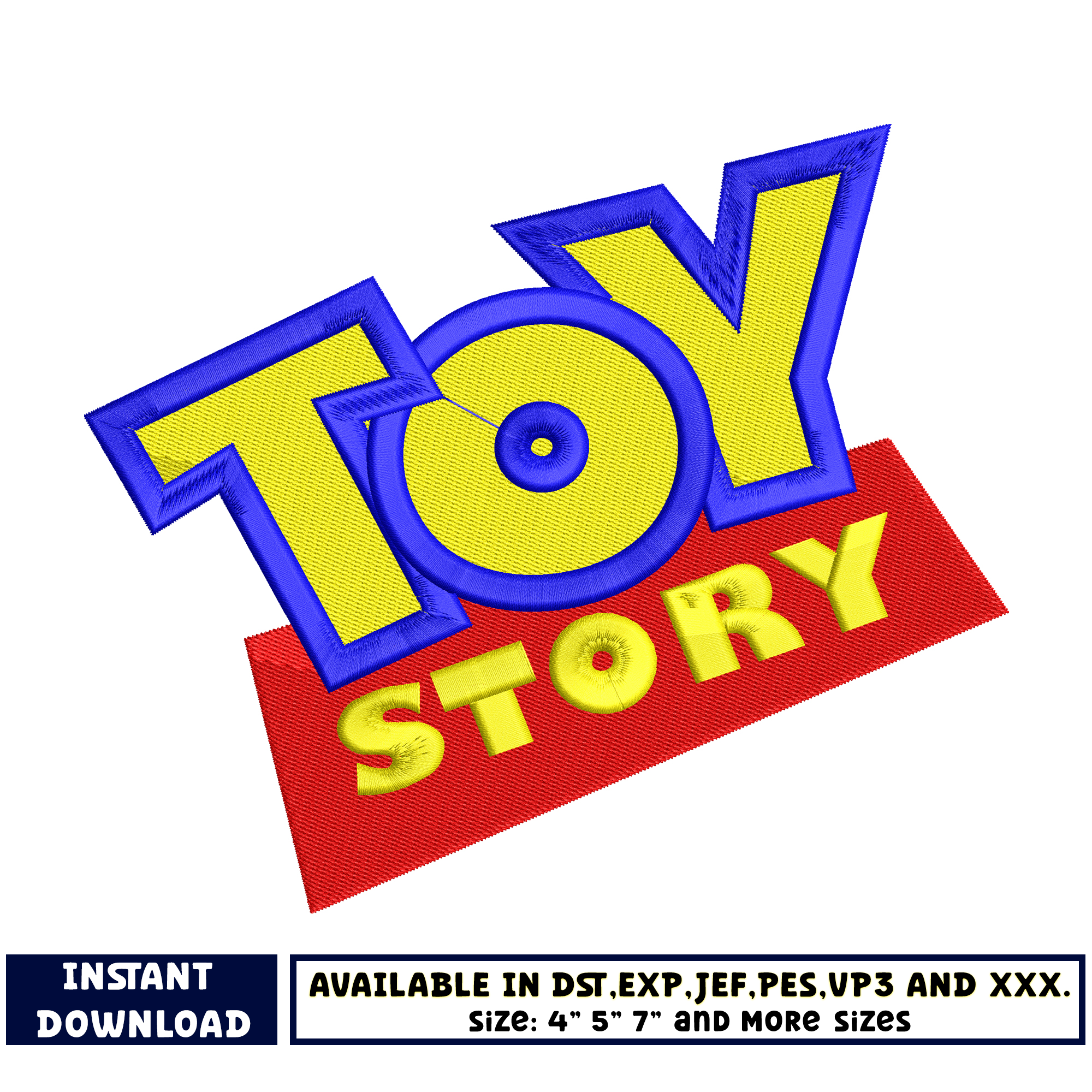 Toy story logo embroidery design | Inspire Uplift