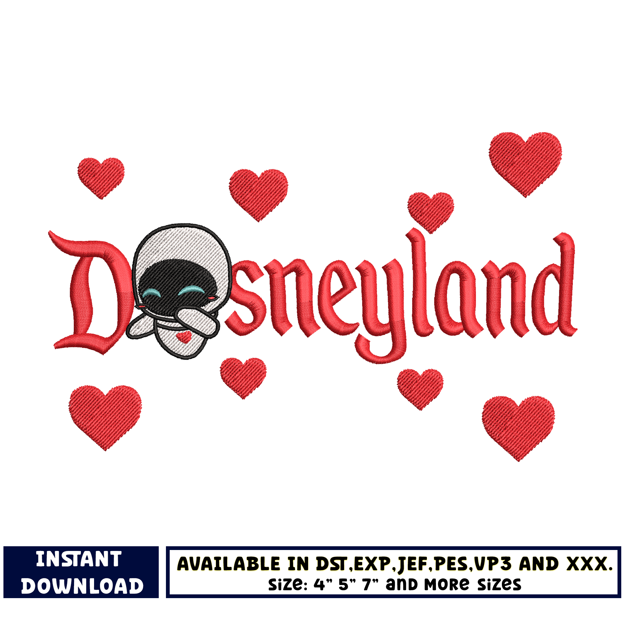 eve love disneyland embroidery design | Inspire Uplift